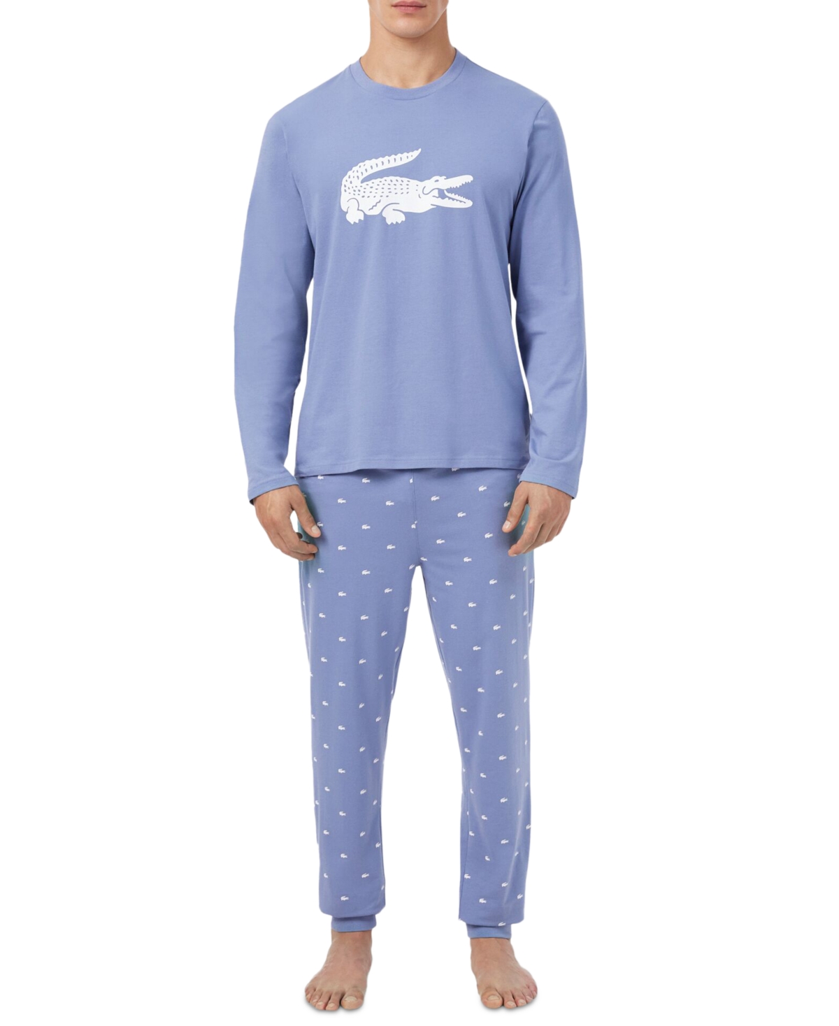 Click here for Lacoste Mens Crewneck Jersey Pajama  2-Piece Set -... prices