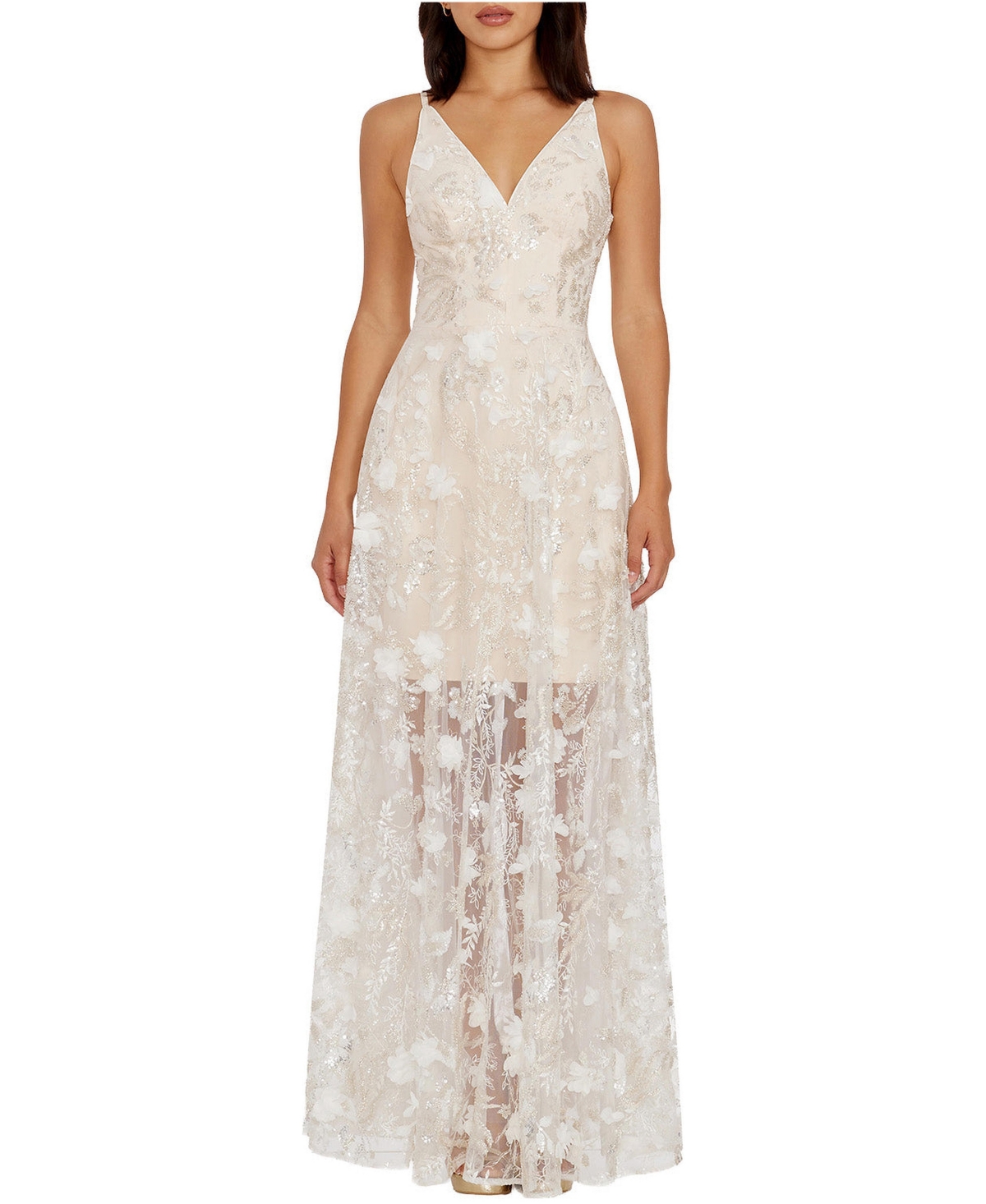 Click here for Dress The Population Womens Sidney V-Neck 3D Flora... prices