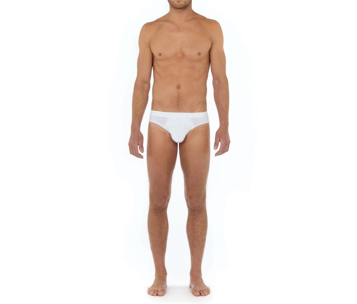 Hom Mens Tencel Soft Comfort Mini Briefs - White