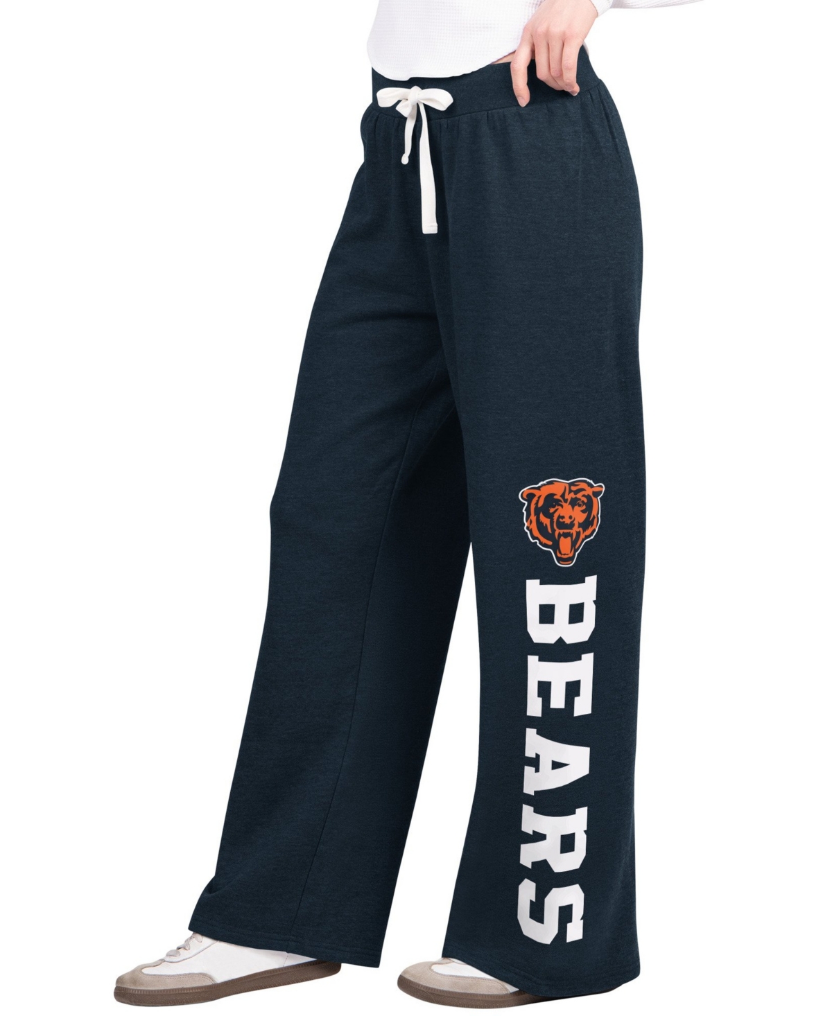 Click here for Starter Womens Navy Chicago Bears Field Wide Leg S... prices