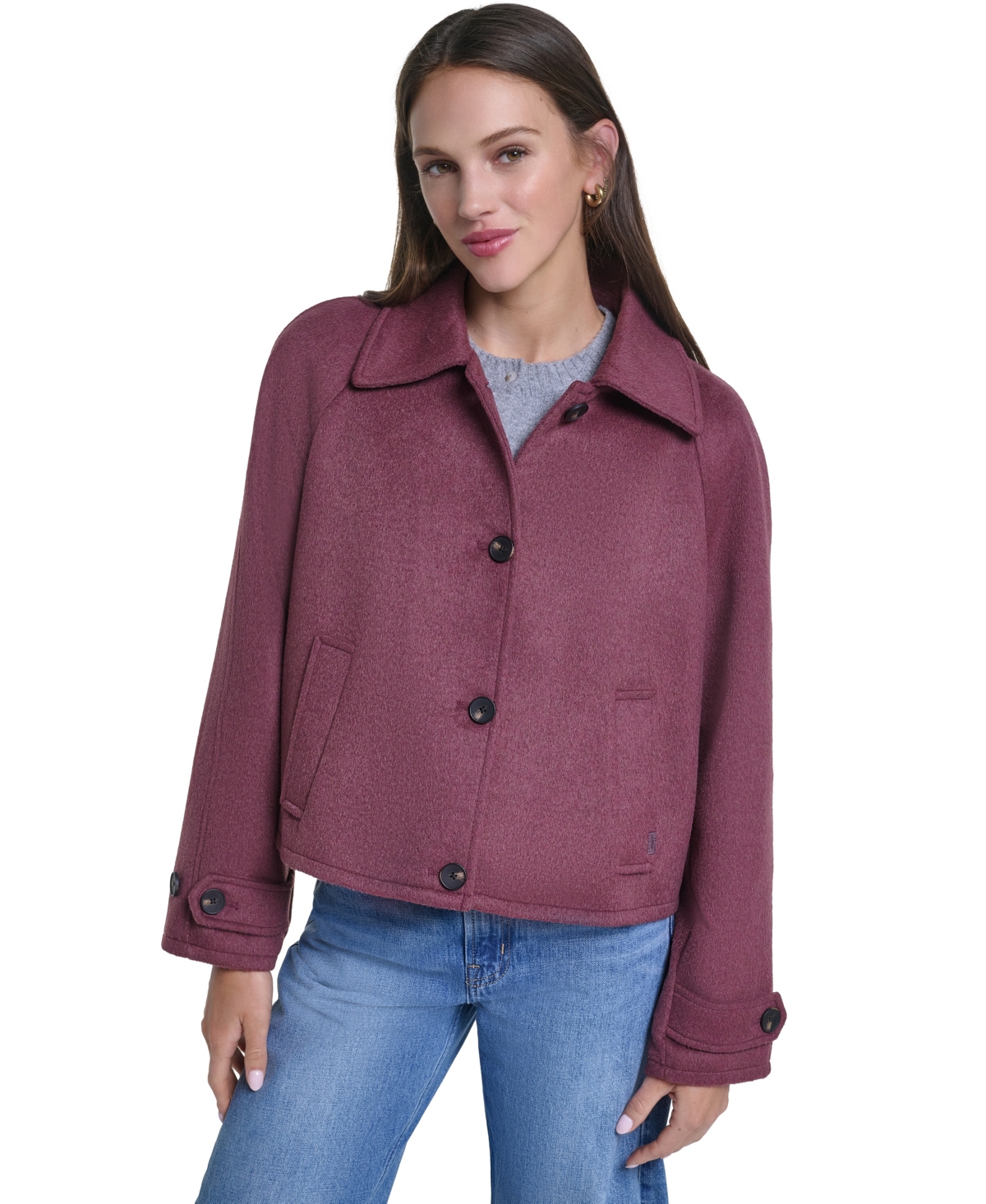 Click here for Levis Womens Wool-Blend Shacket L02 Cropped Button... prices