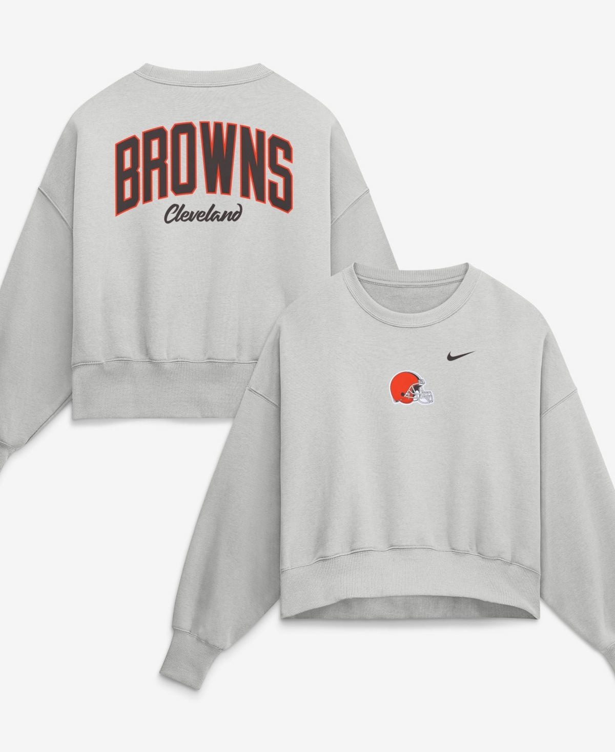 Click here for Nike Womens Gray Cleveland Browns Oversized Primet... prices