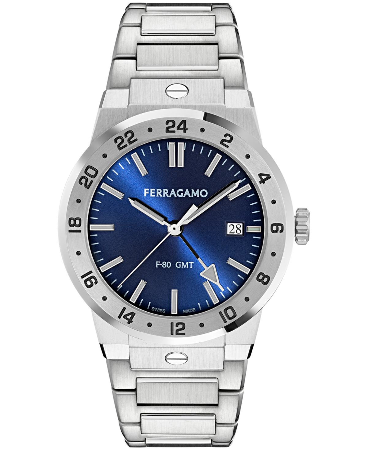Click here for Ferragamo Mens Silver Stainless Steel Bracelet Gmt... prices