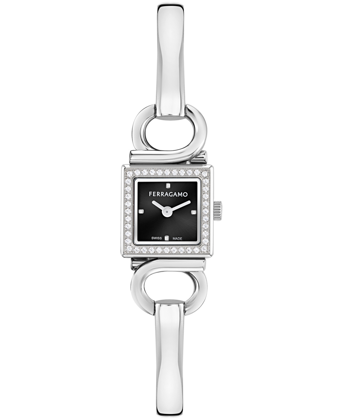 Click here for Ferragamo Womens Silver Stainless Steel Bracelet W... prices