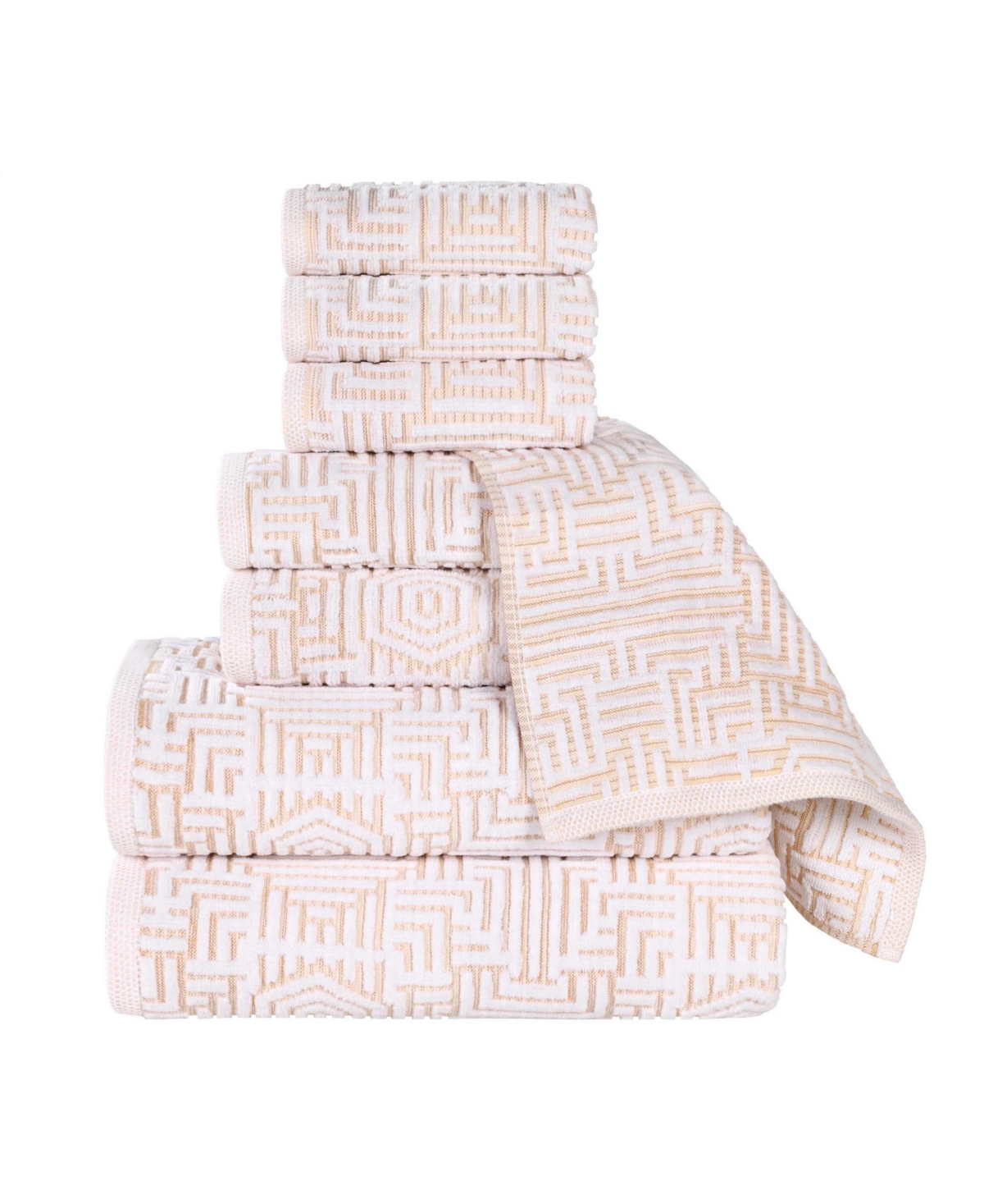 Click here for Superior Jasper Cotton 8-Piece Towel Set - Gold prices