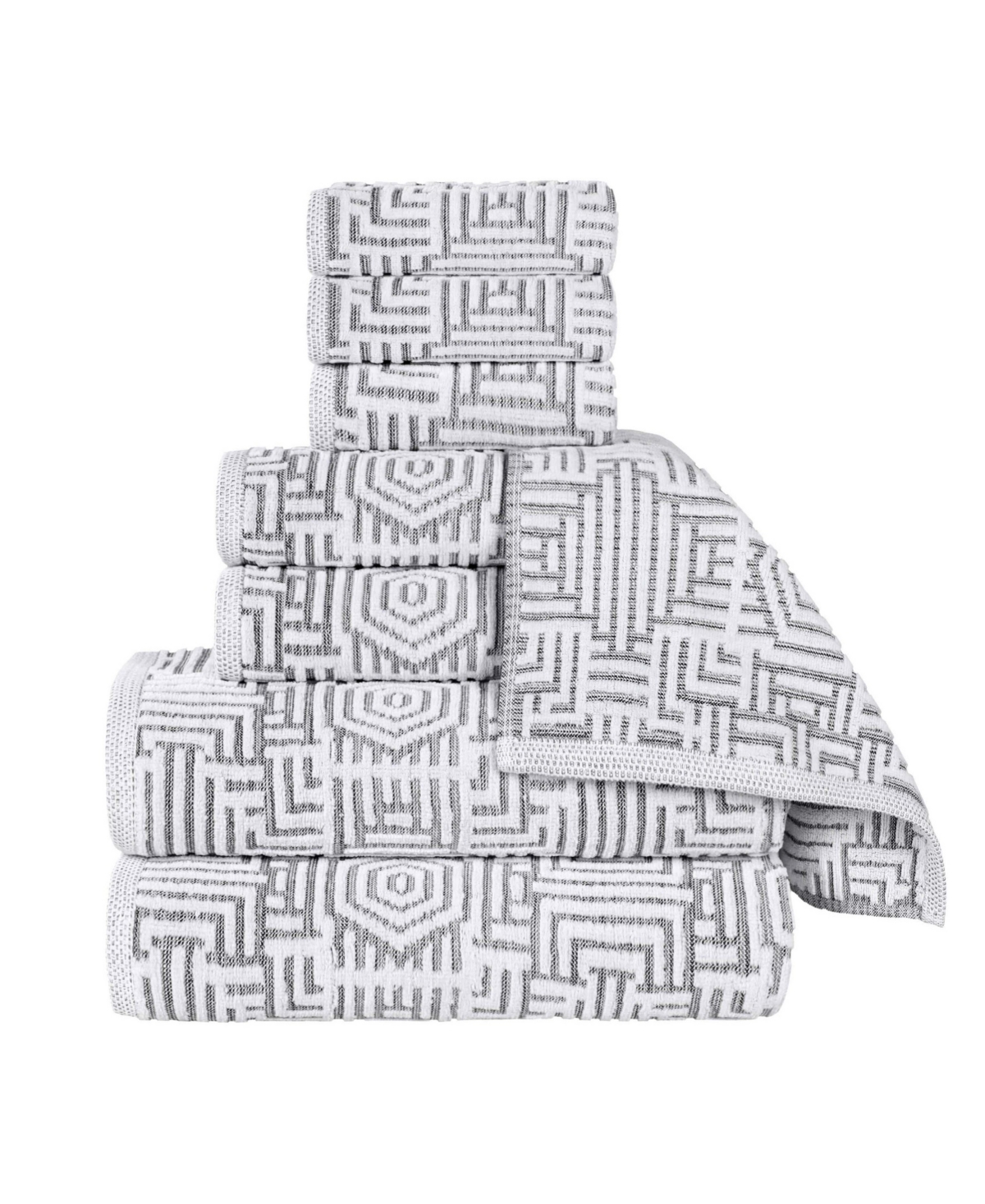 Click here for Superior Jasper Cotton 8-Piece Towel Set - Charcoa... prices