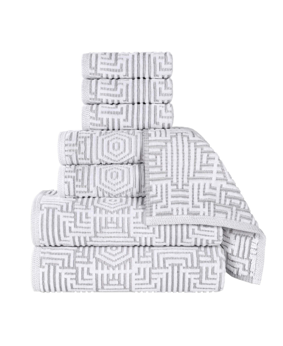 Click here for Superior Jasper Cotton 8-Piece Towel Set - Platinu... prices