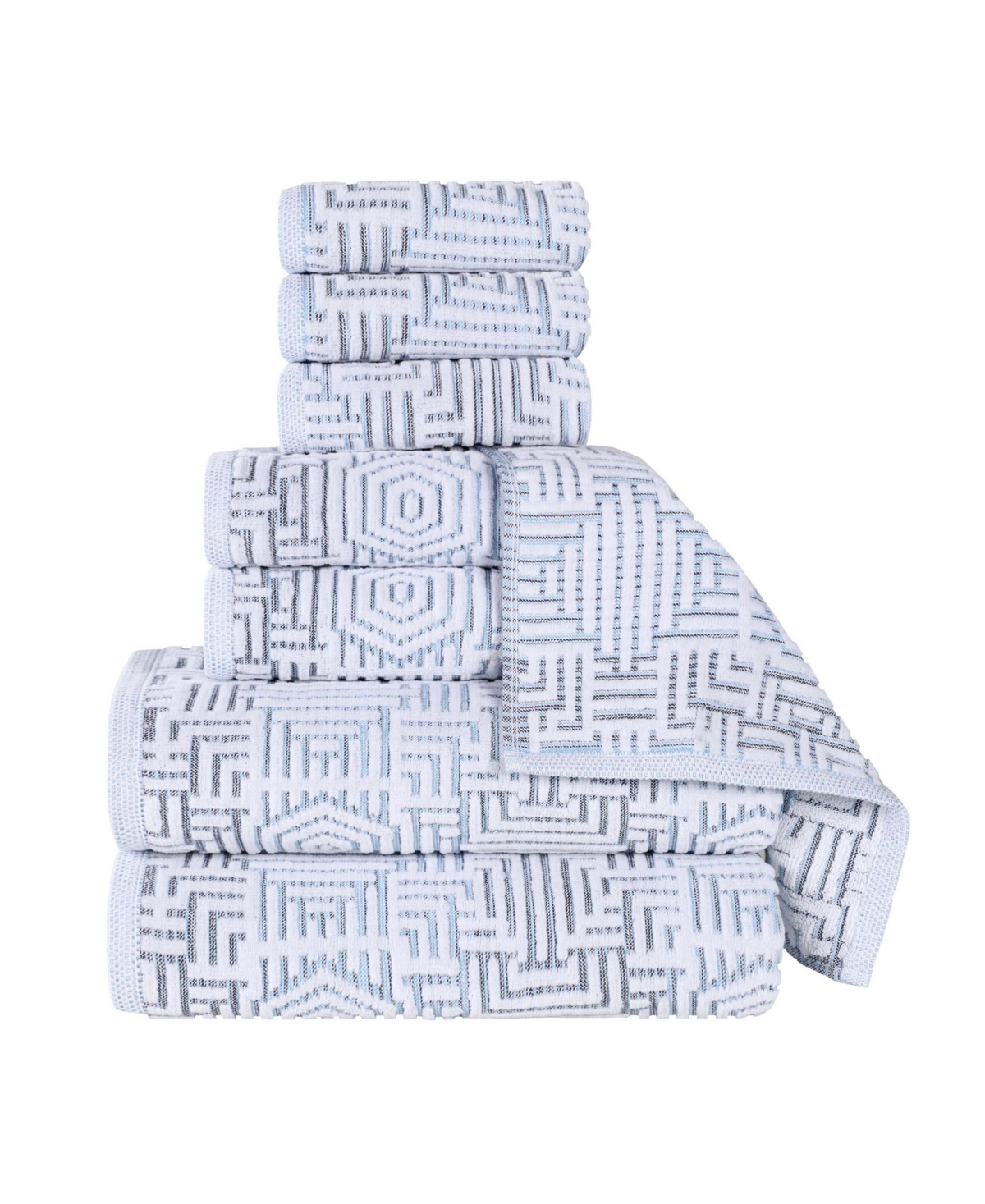 Click here for Superior Jasper Cotton 8-Piece Towel Set - Blue prices