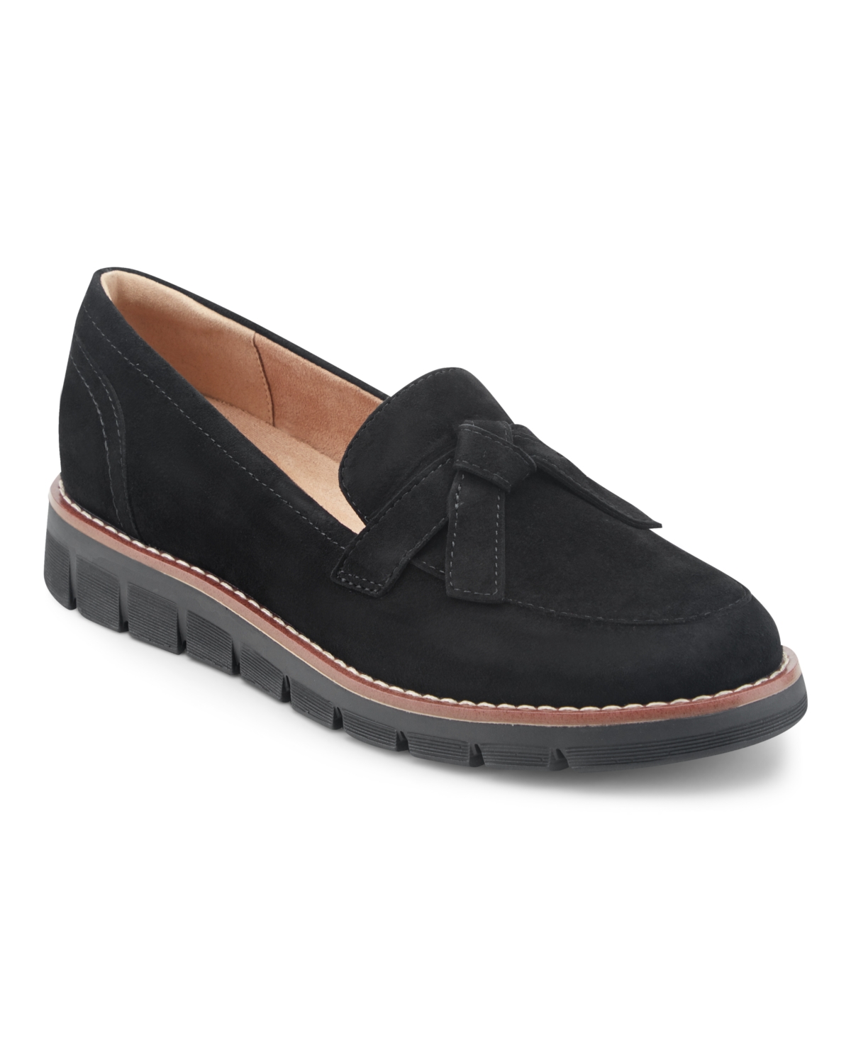 Click here for Easy Spirit Womens Vinaya eFlex Loafers - Black Su... prices