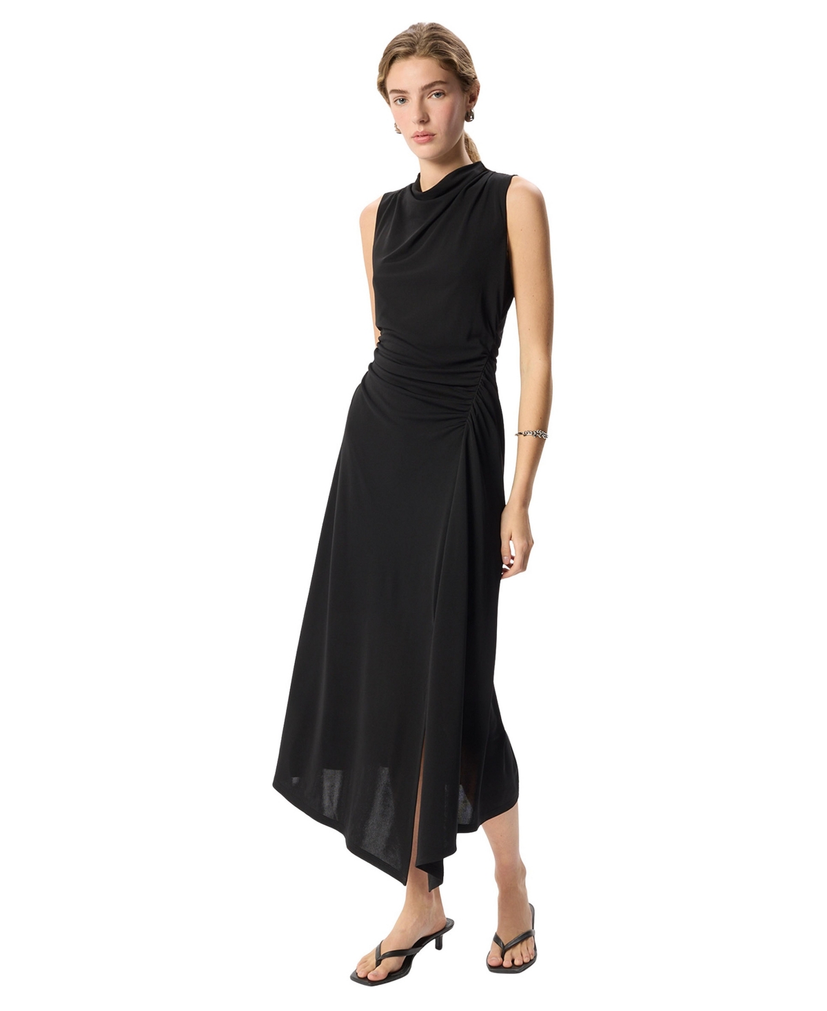 Click here for Whistles Womens Ruched Halter Jersey Dress - Black prices