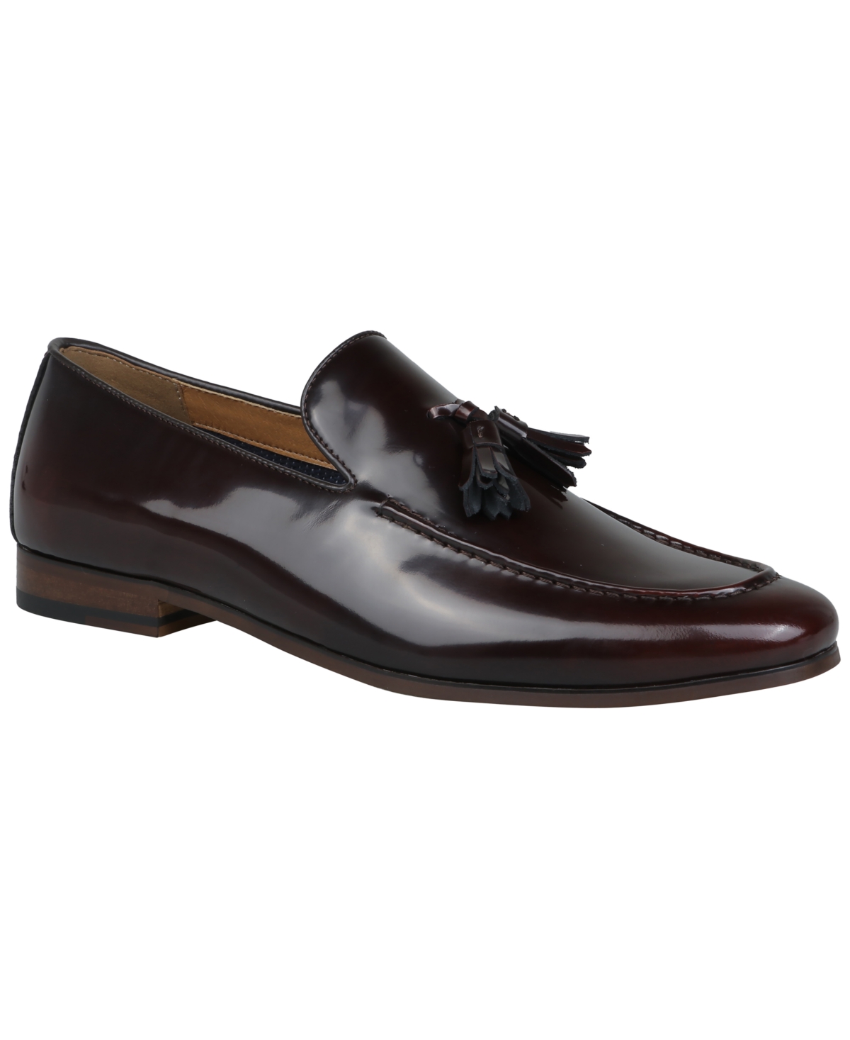 Click here for Bar Iii Mens Benjiee Tasel Leather Almond-Toe Loaf... prices