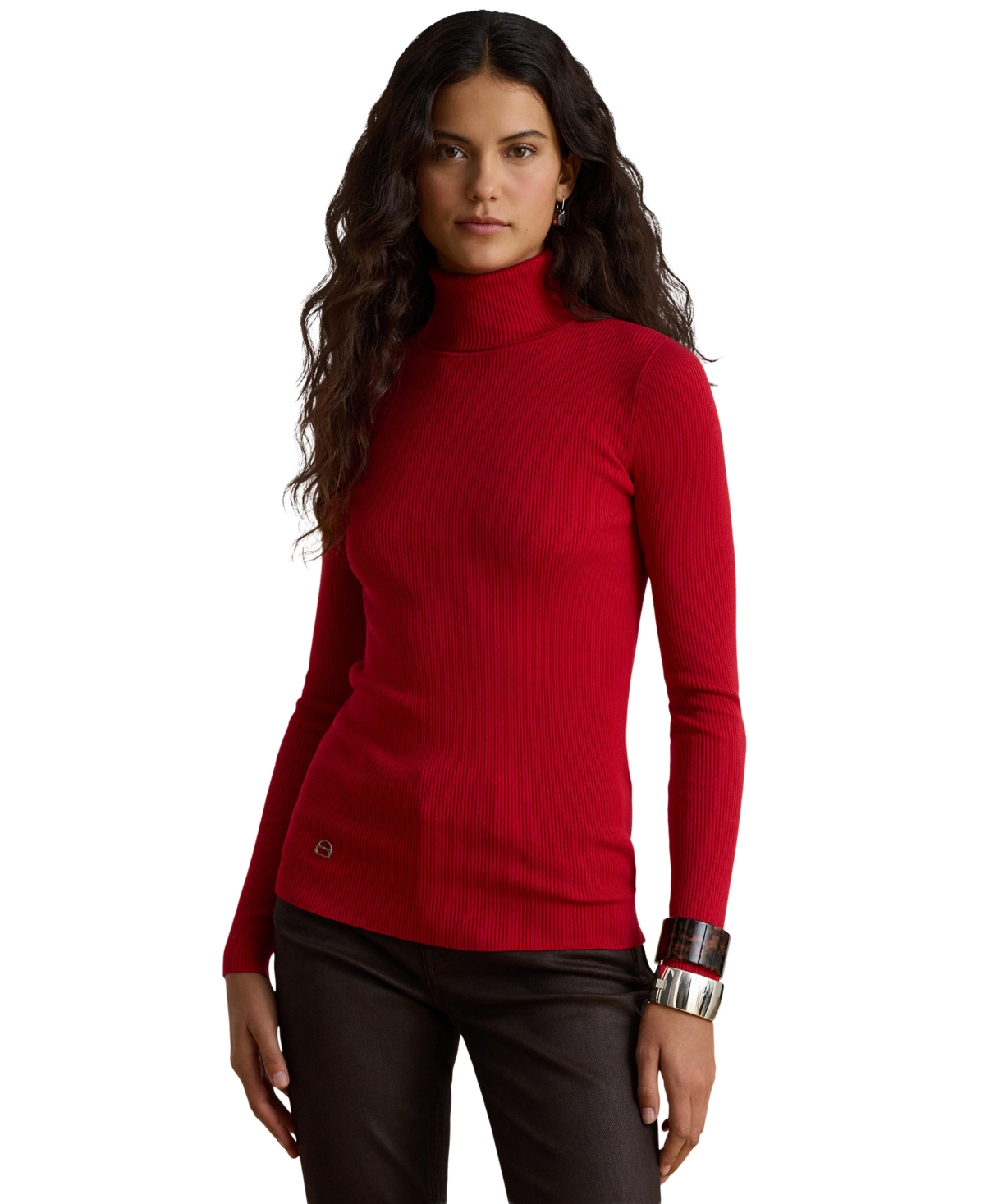 Click here for Lauren Ralph Lauren Womens Ribbed Slim-Fit Cotton-... prices