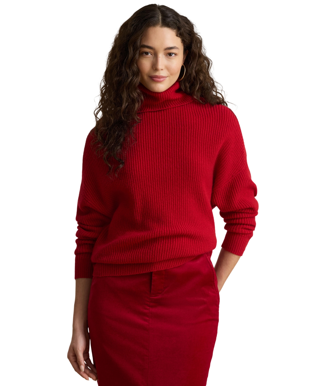 Click here for Lauren Ralph Lauren Womens Rib-Knit Wool-Cashmere... prices