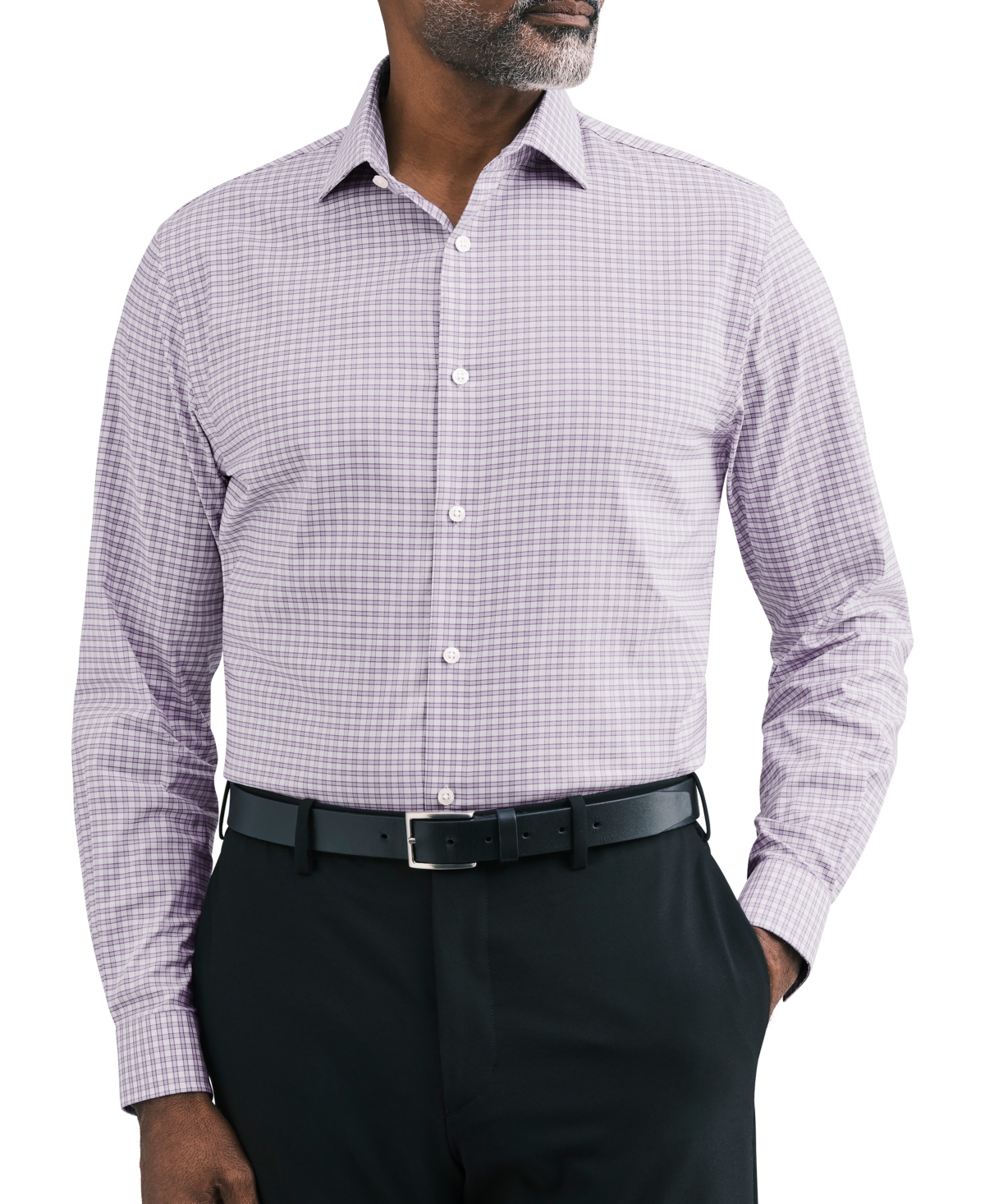 Click here for Michael Kors Mens Slim-Fit Dress Shirt - Purple prices