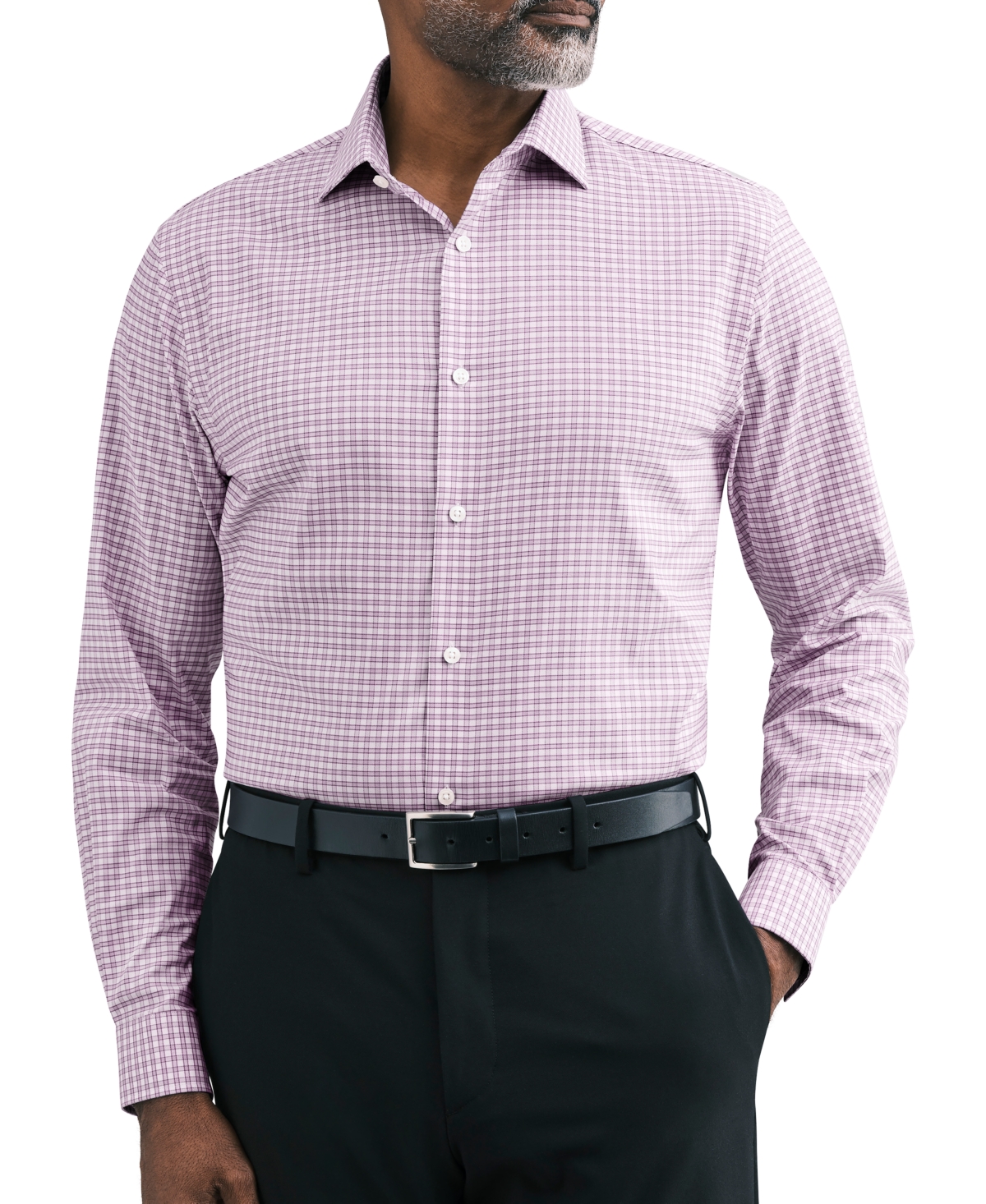 Click here for Michael Kors Mens Slim-Fit Dress Shirt - Wine prices