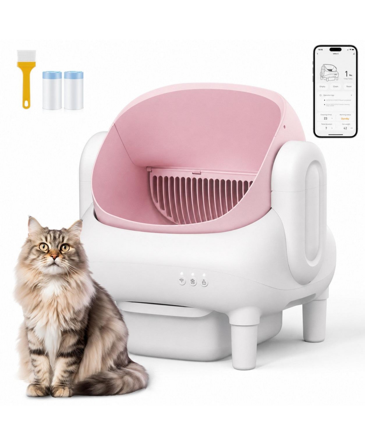 Click here for Cumrige Self-Cleaning Cat Litter Box with App and... prices