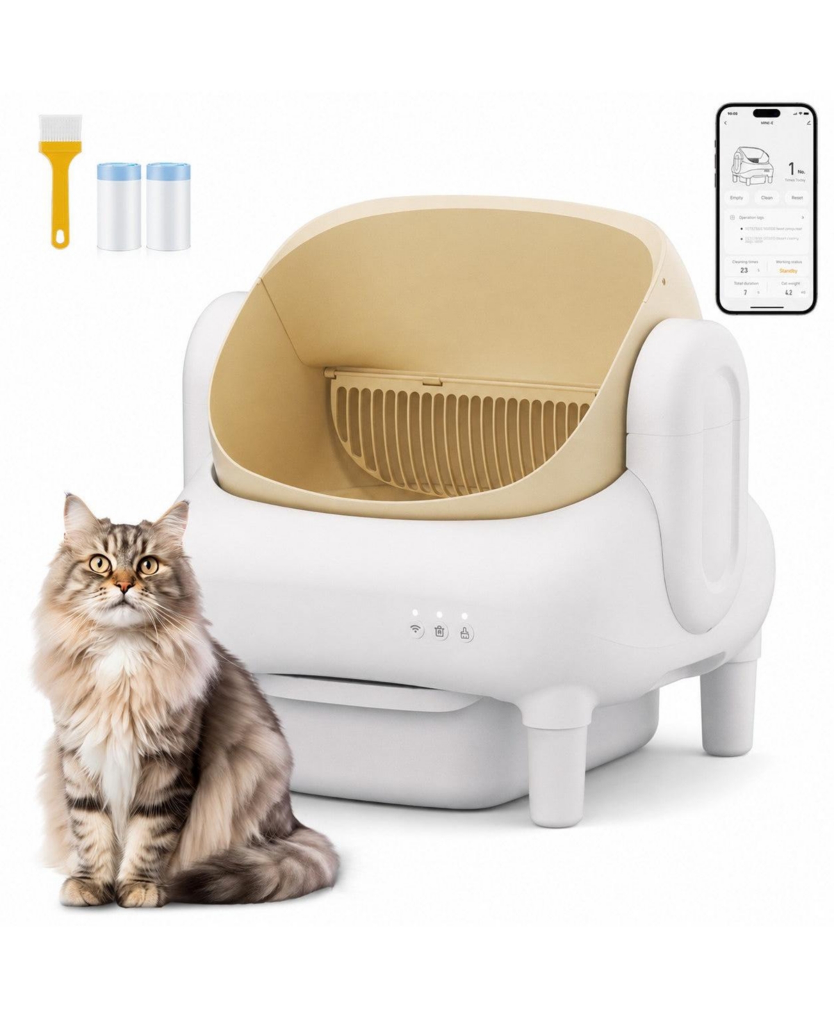 Click here for Cumrige Self-Cleaning Cat Litter Box with App and... prices