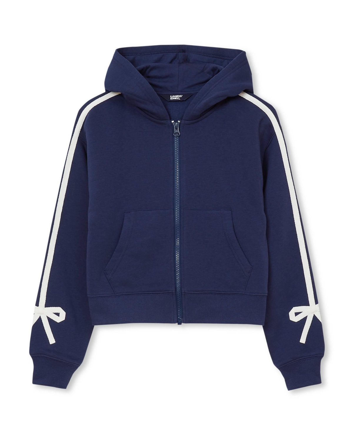 Click here for Lands End Girls Fleece Hooded Zip Up Bow Sweatshir... prices