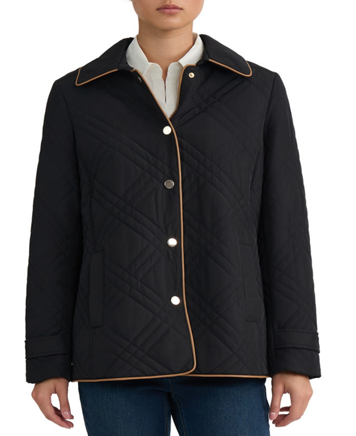 Click here for Jones New York Plus Size Triple-Diamond Quilted Fa... prices