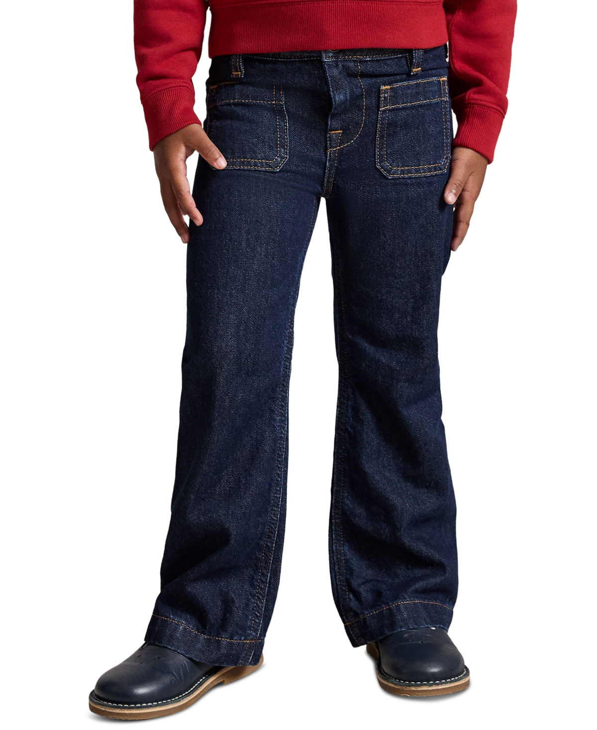 Click here for Polo Ralph Lauren Girls 2T-6X Logo Flared Jeans -... prices