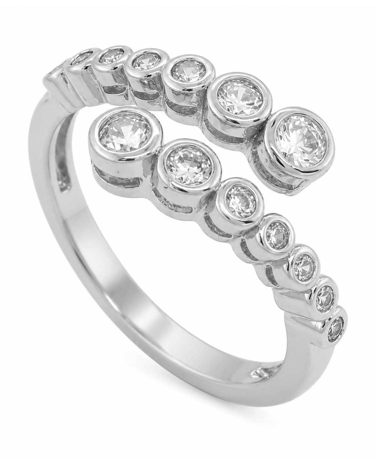 Click here for And Now This Cubic Zirconia Bypass Ring - Silver prices
