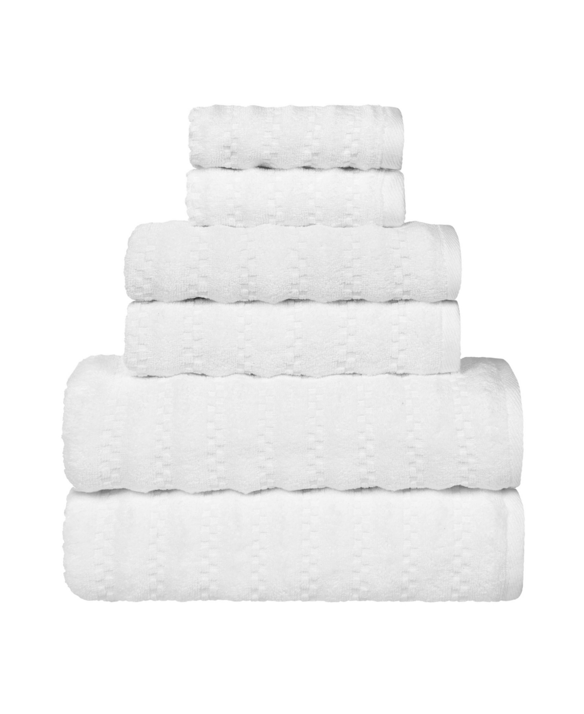 Click here for Superior Zuma Cotton 6-Piece Towel Set - White prices