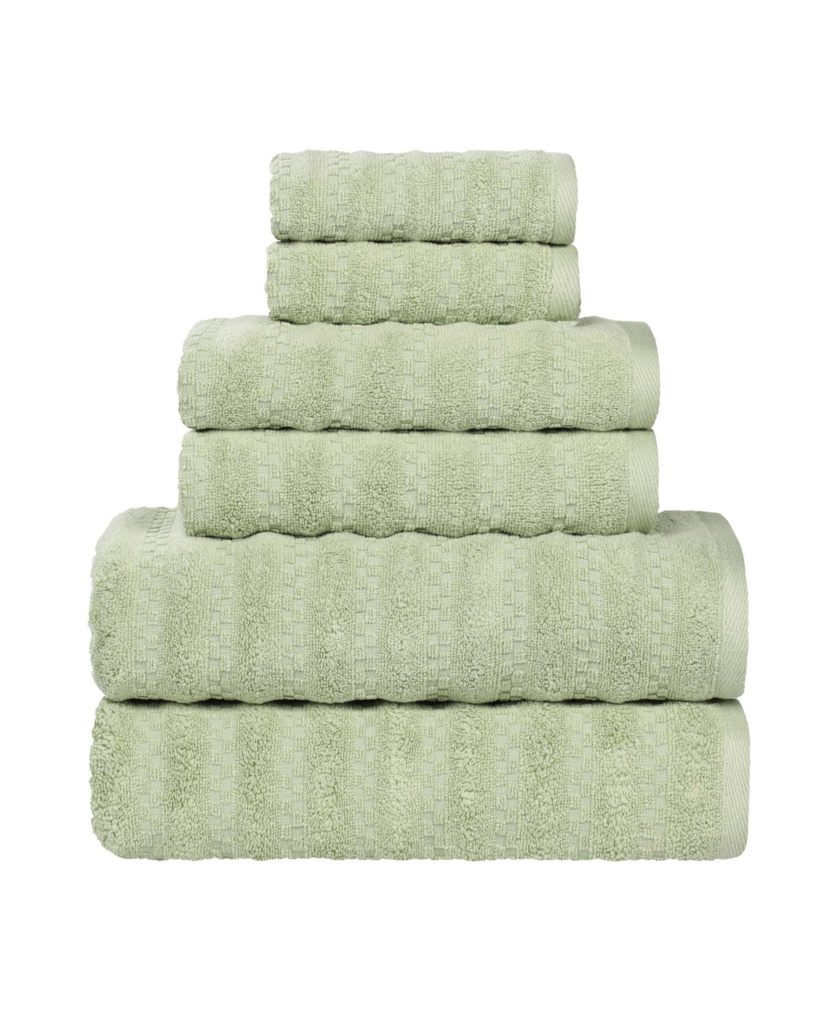 Click here for Superior Zuma Cotton 6-Piece Towel Set - Green prices