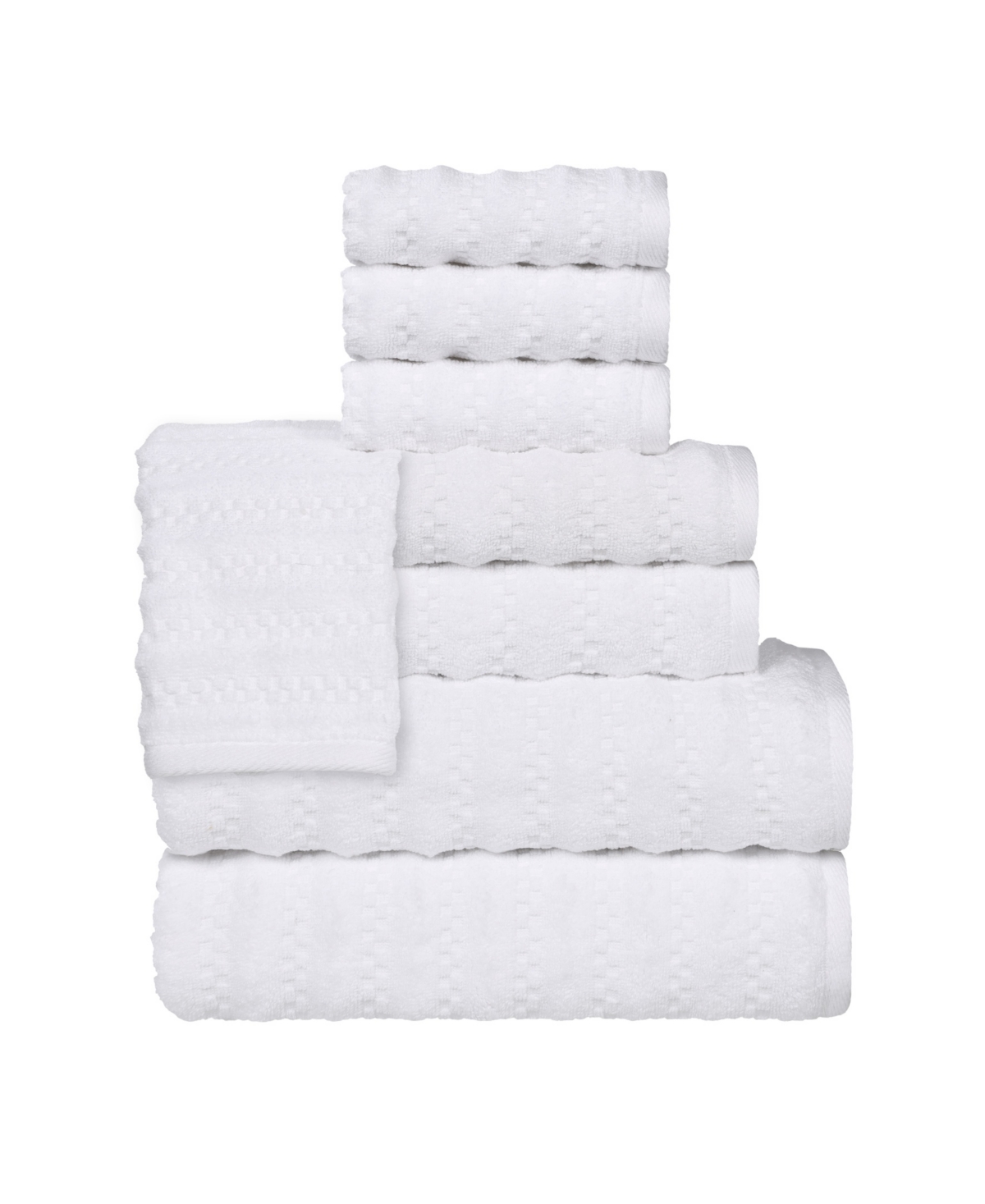 Click here for Superior Zuma Cotton 8-Piece Towel Set - White prices