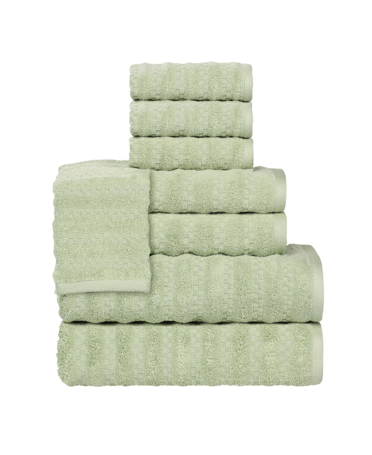 Click here for Superior Zuma Cotton 8-Piece Towel Set - Green prices