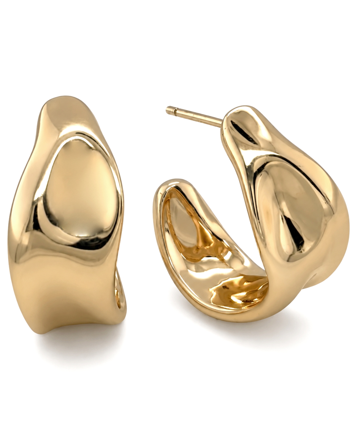 Click here for And Now This Silver  Gold Plated Brass Hoop Earrin... prices
