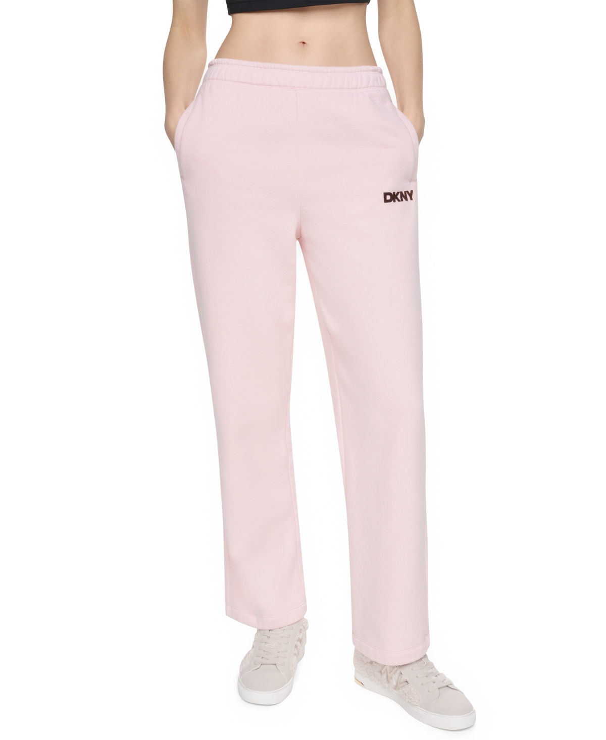 Click here for Dkny Sport Womens High-Rise Wide-Leg Relaxed-Fit S... prices