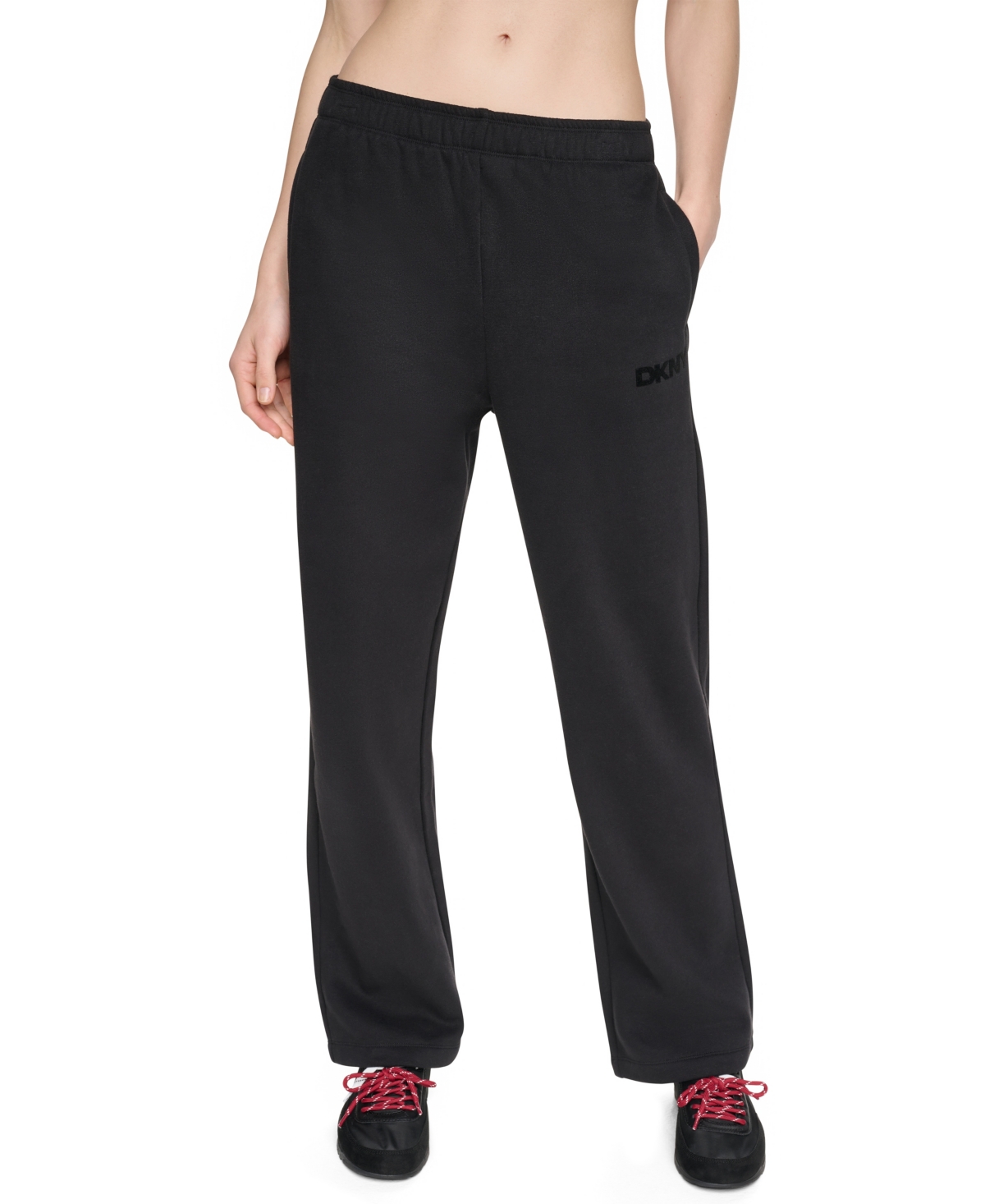Click here for Dkny Sport Womens High-Rise Wide-Leg Relaxed-Fit S... prices