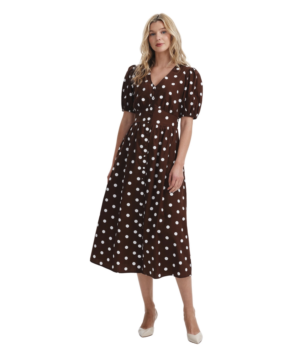 Click here for Finery London Womens Petite Addison Cotton V-Neck... prices