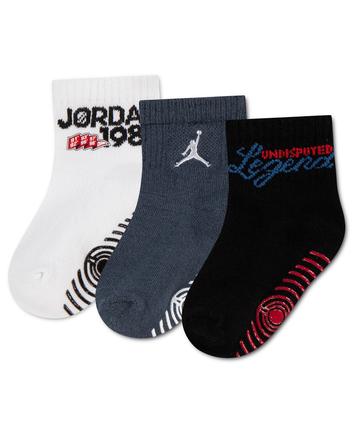 Click here for Jordan Boys Amira Quarter Socks  3-Pack - White prices