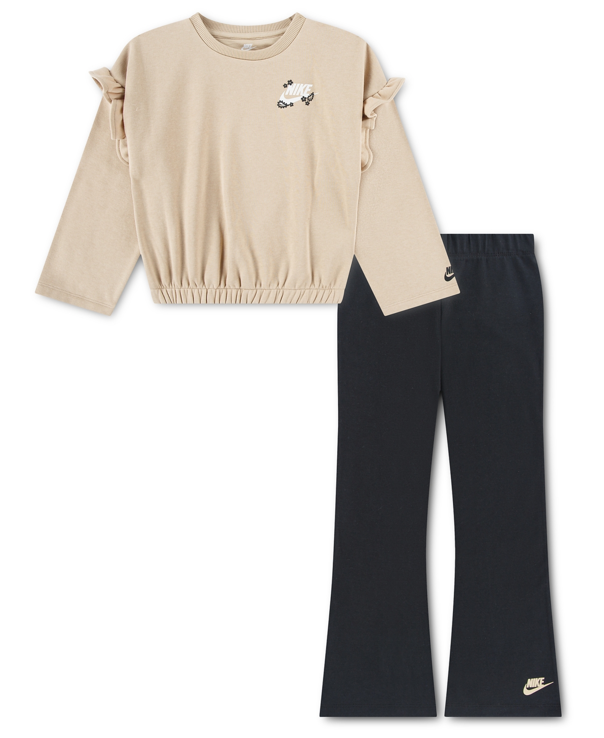Click here for Nike Girls 4-6X Ruffle Top and Flared Leggings  2-... prices