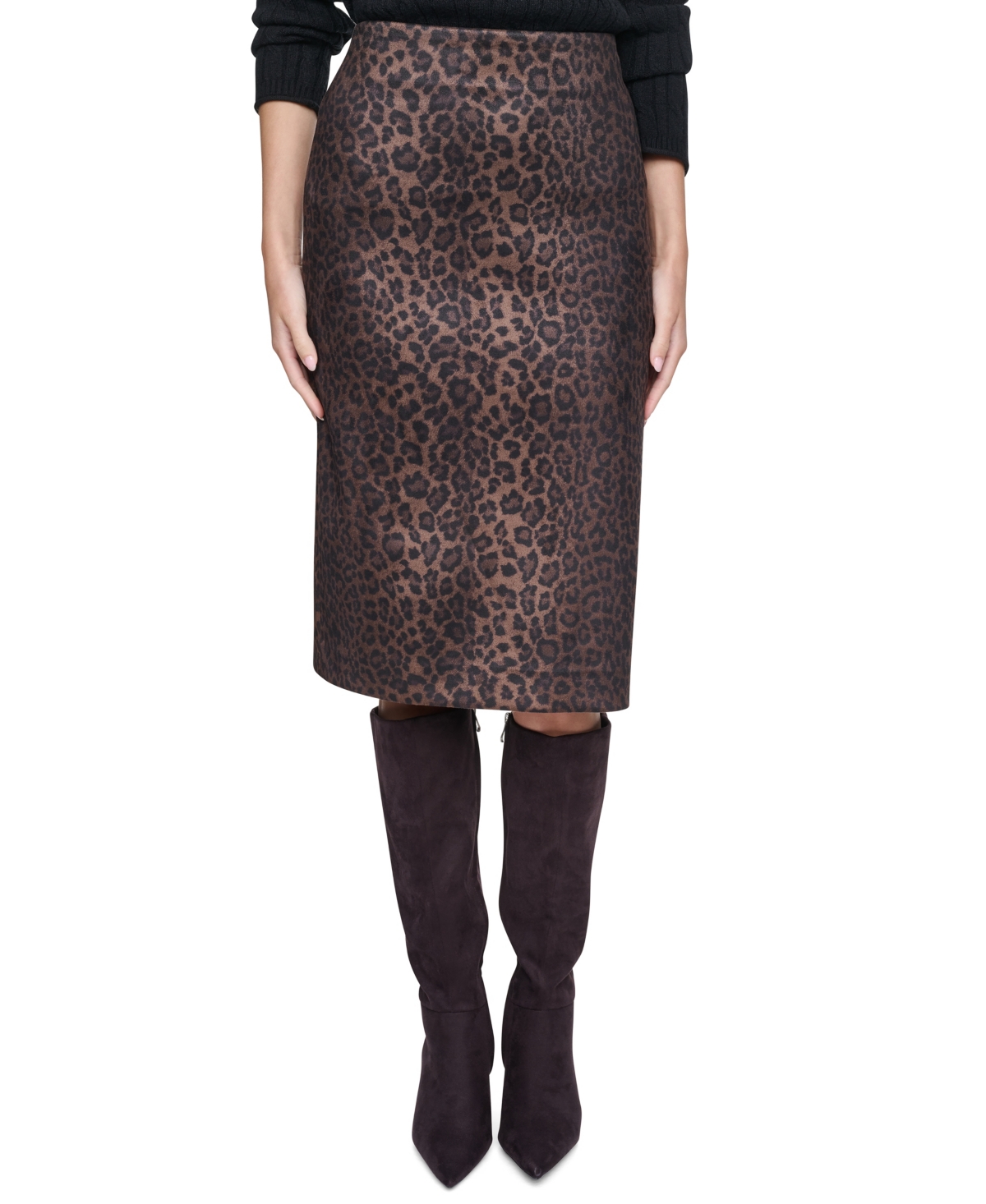 Click here for Dkny Jeans Womens High-Waisted Animal Print Pencil... prices