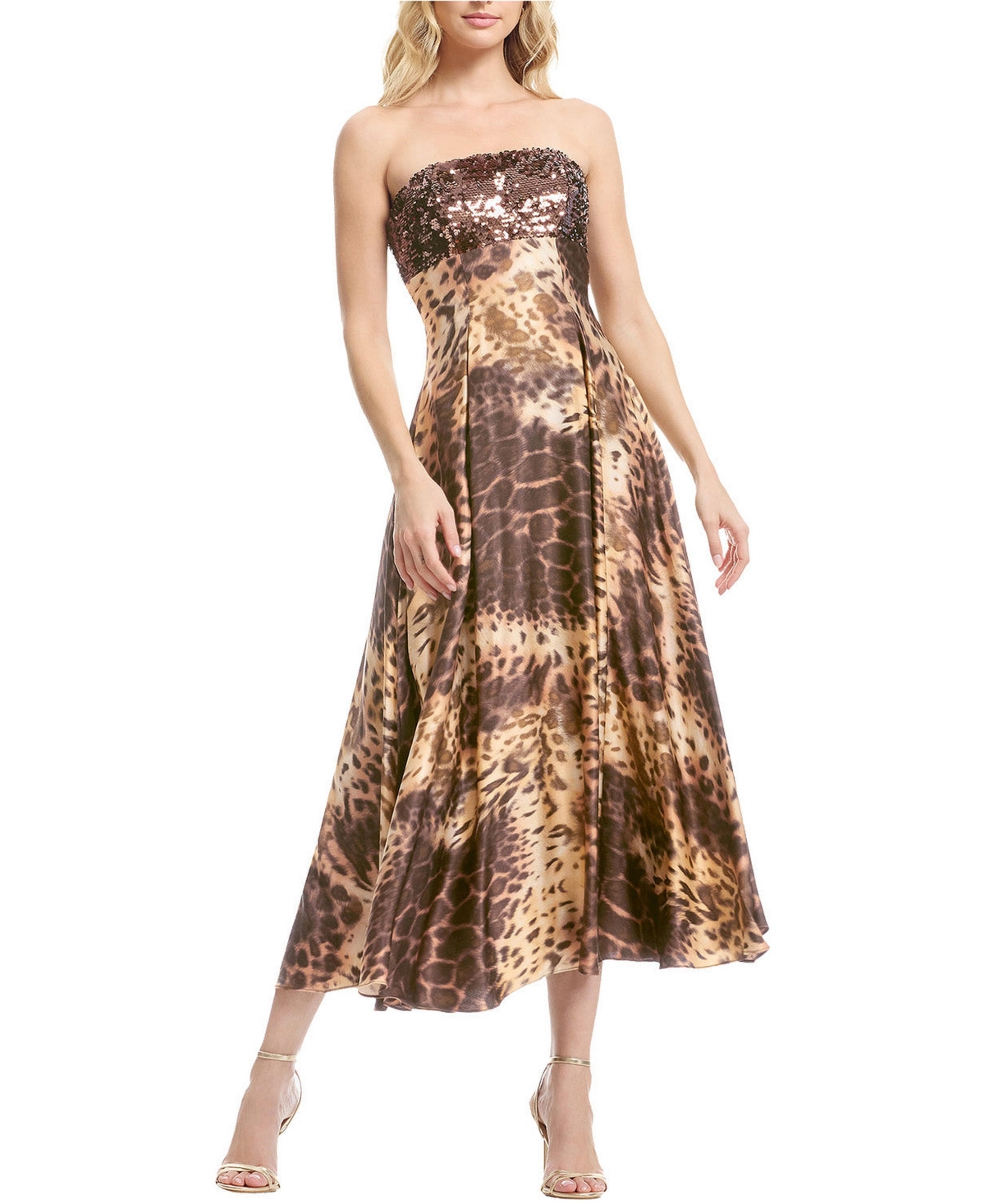 Click here for Dress The Population Womens Miranda Strapless Sequ... prices