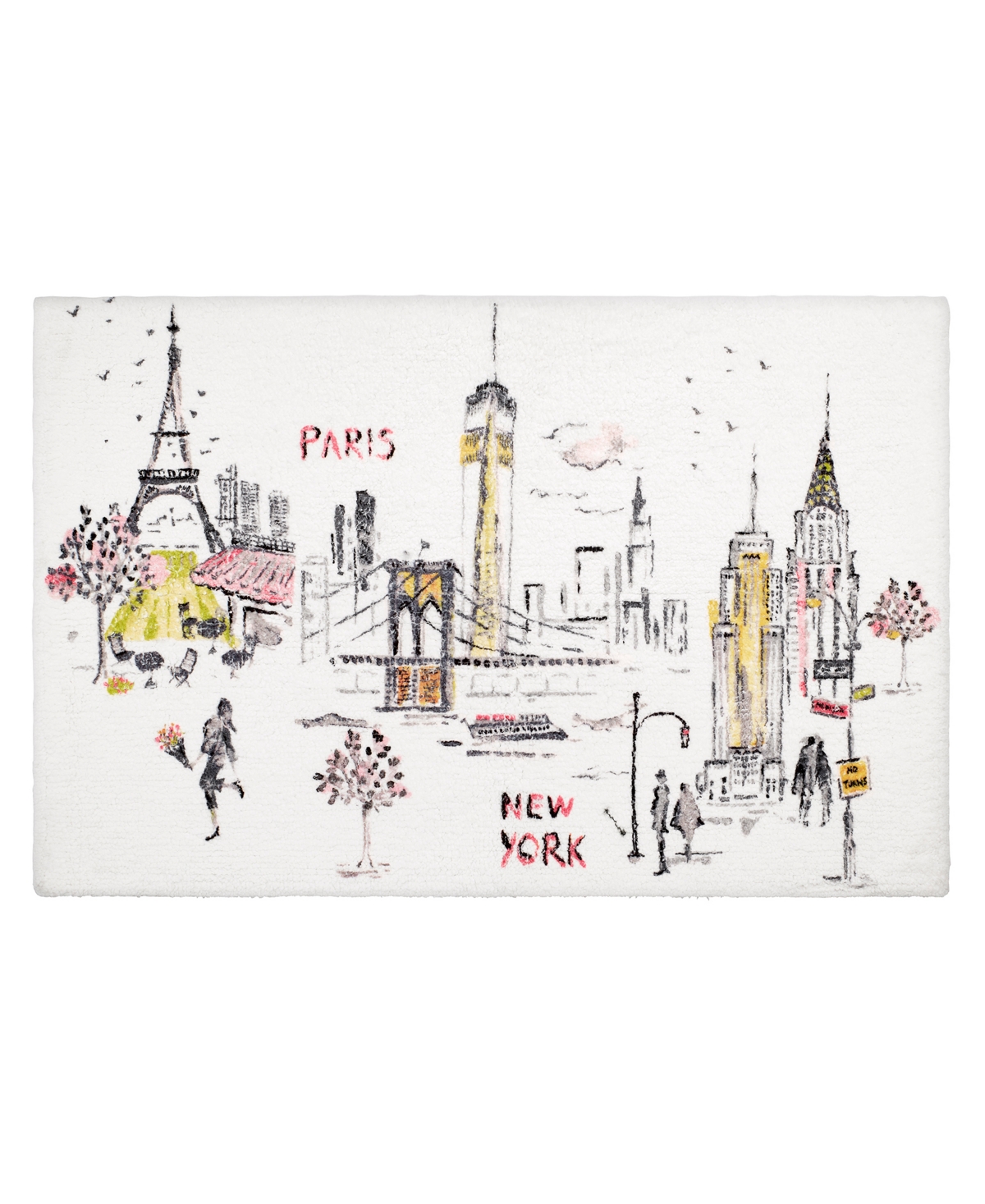 Click here for Nicole Miller City Girl Bathroom Rug  30 x 20 - Wh... prices