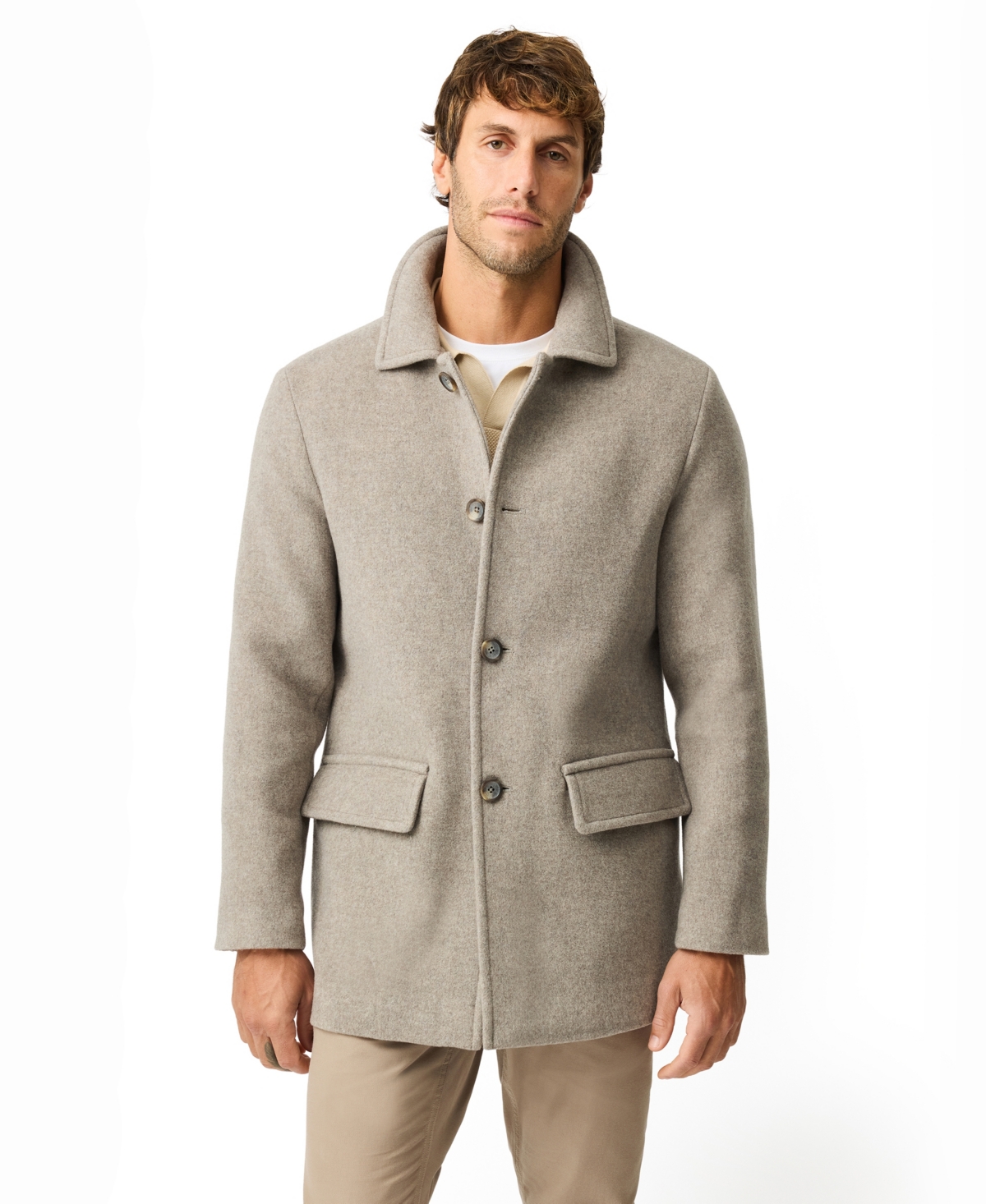 Click here for Rodd & Gunn Mens Carswell Wool Coat - Natural prices
