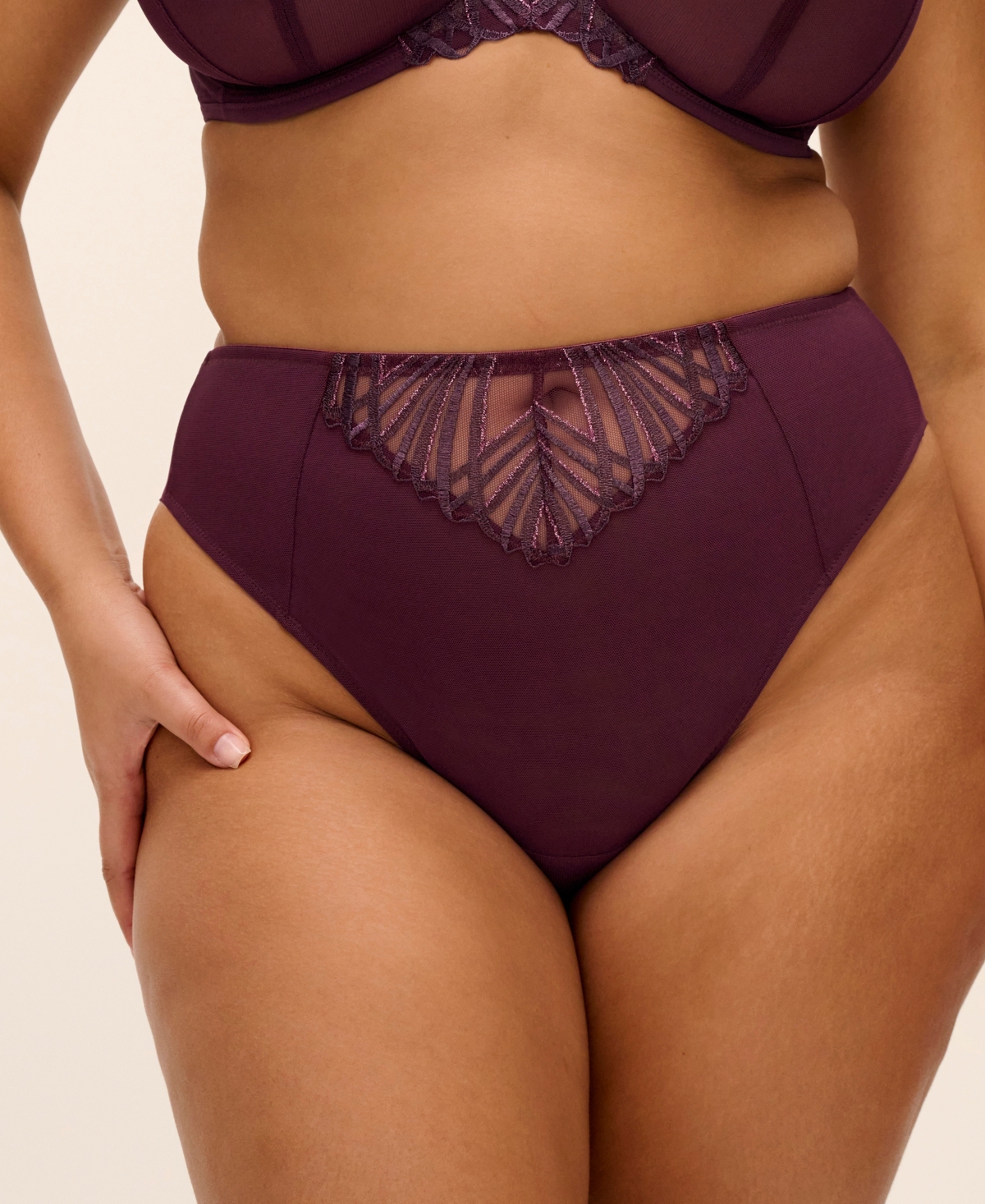 Click here for Elomi Plus Size Reja Cheeky Embroidered Panty - Fi... prices