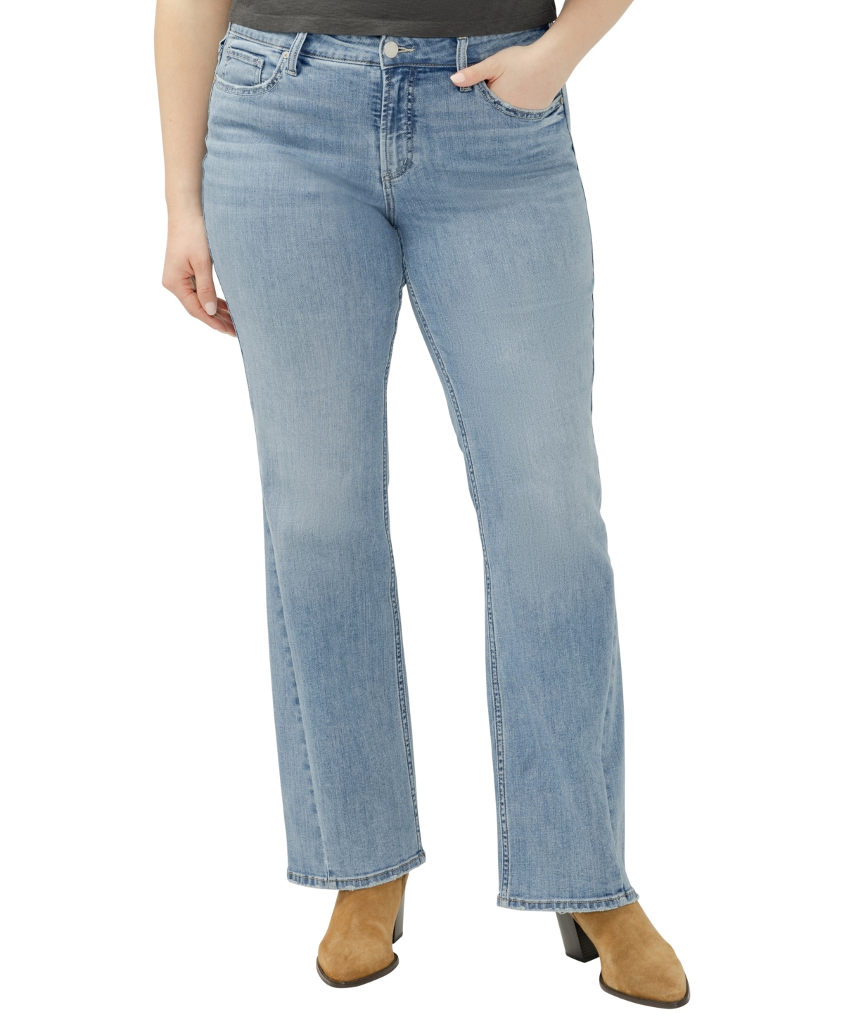 Click here for Silver Jeans Co. Plus Size Suki High-Rise Light-Wa... prices