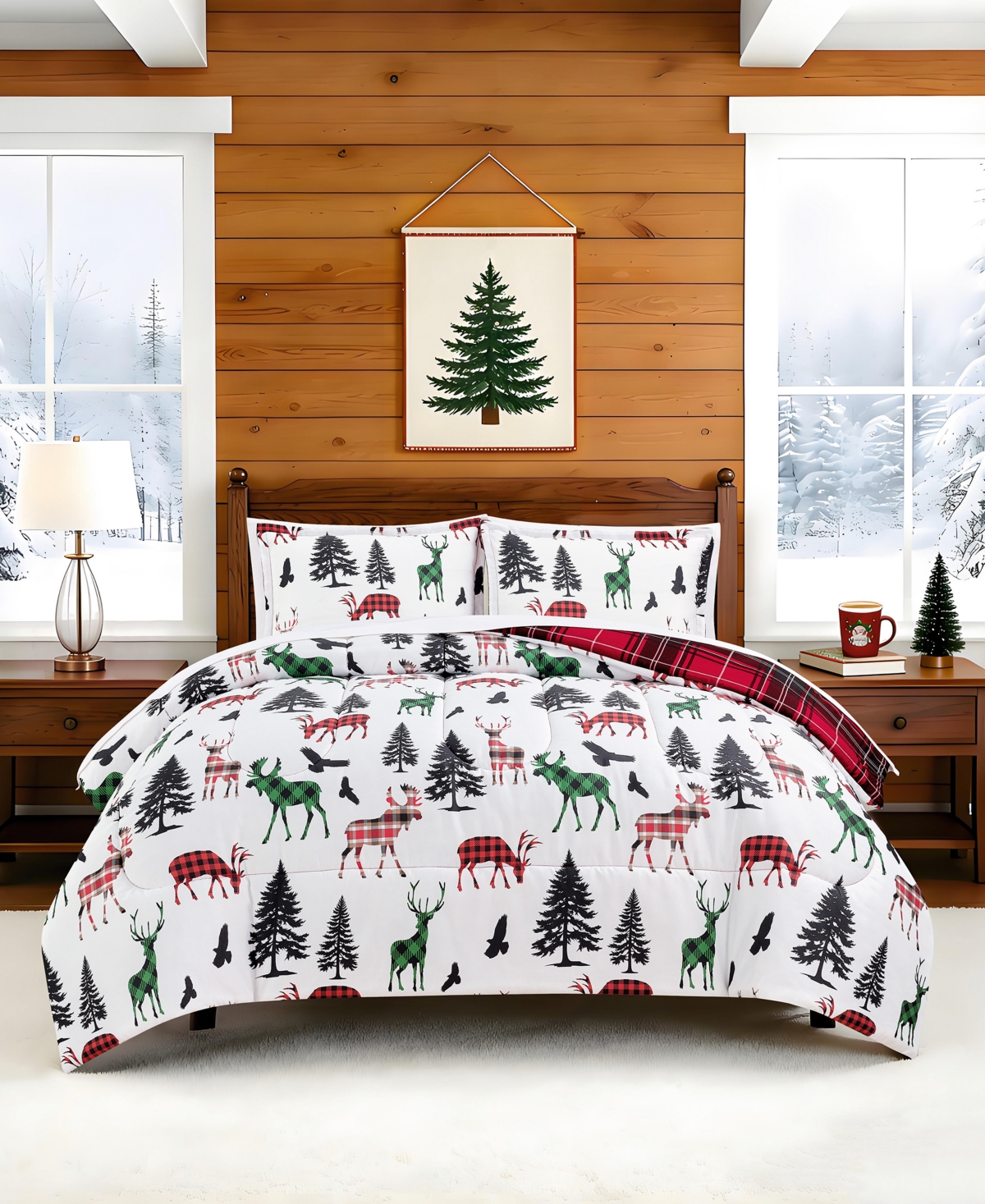 Click here for Macys Winter Scene Deer Soft Hand Feel 3-Piece Com... prices