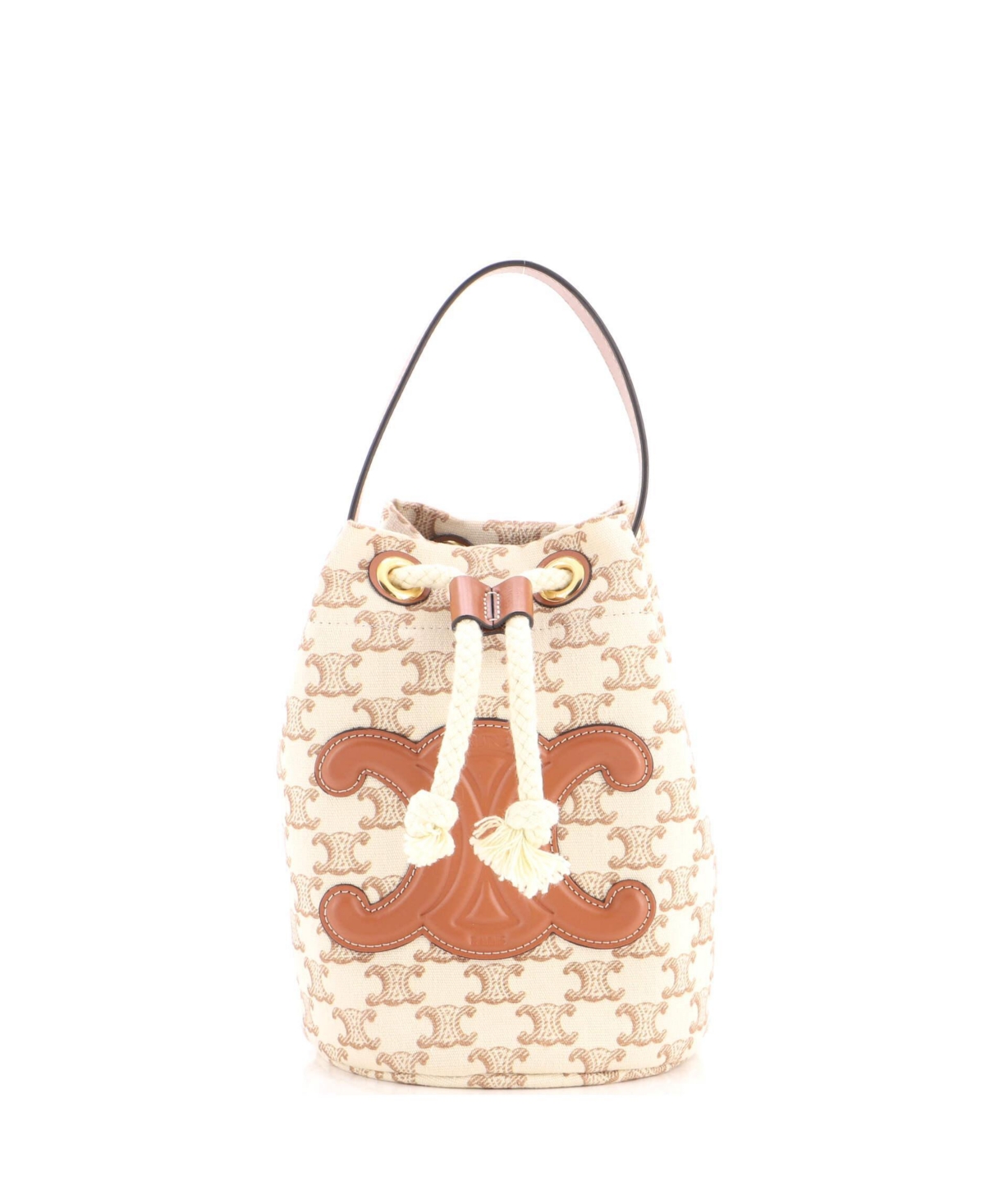 Click here for Pre-Owned Celine Teen Triomphe Drawstring Bucket B... prices