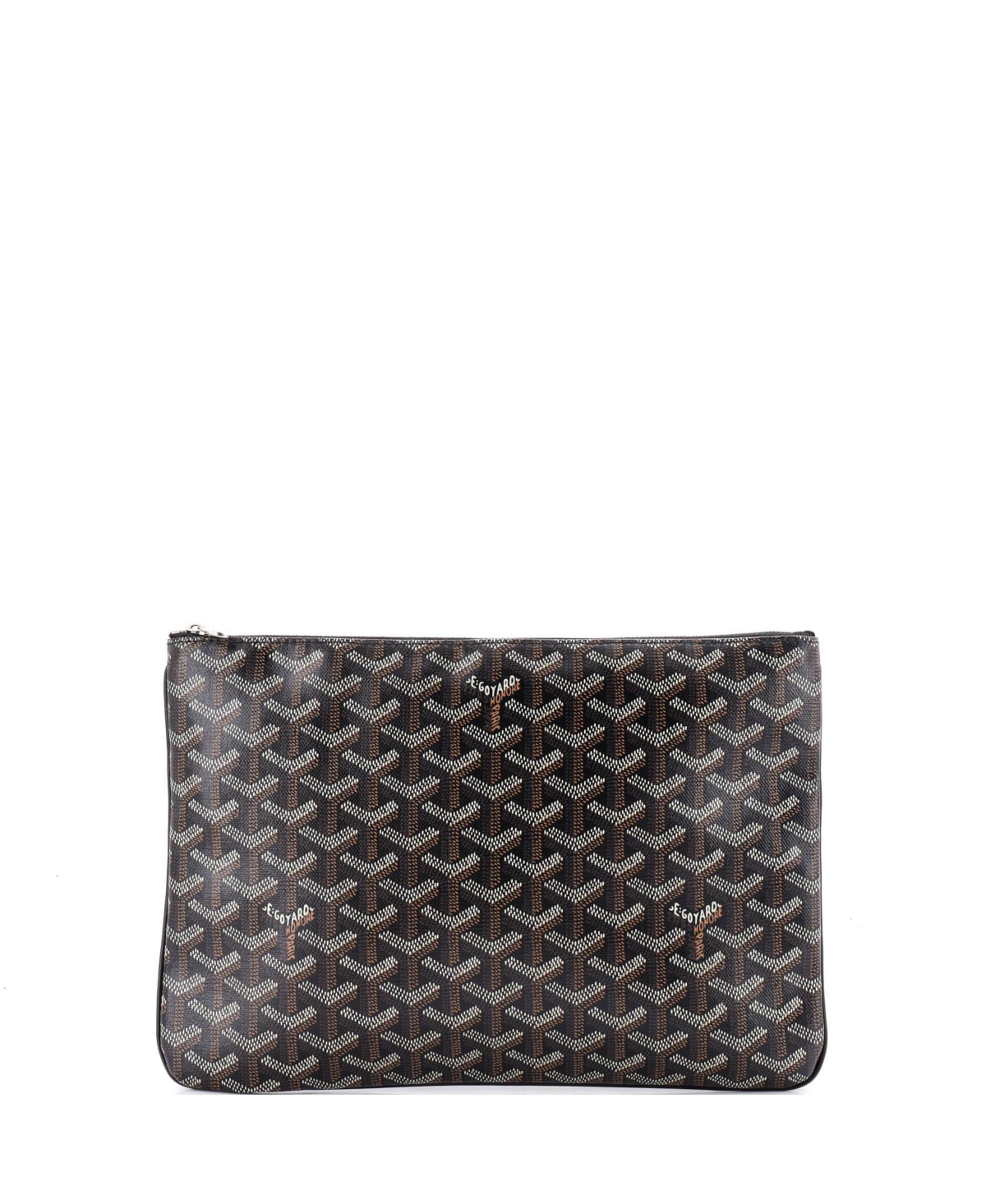 Click here for Pre-Owned Goyard Mm Senat Zip Pouch Coated Canvas... prices