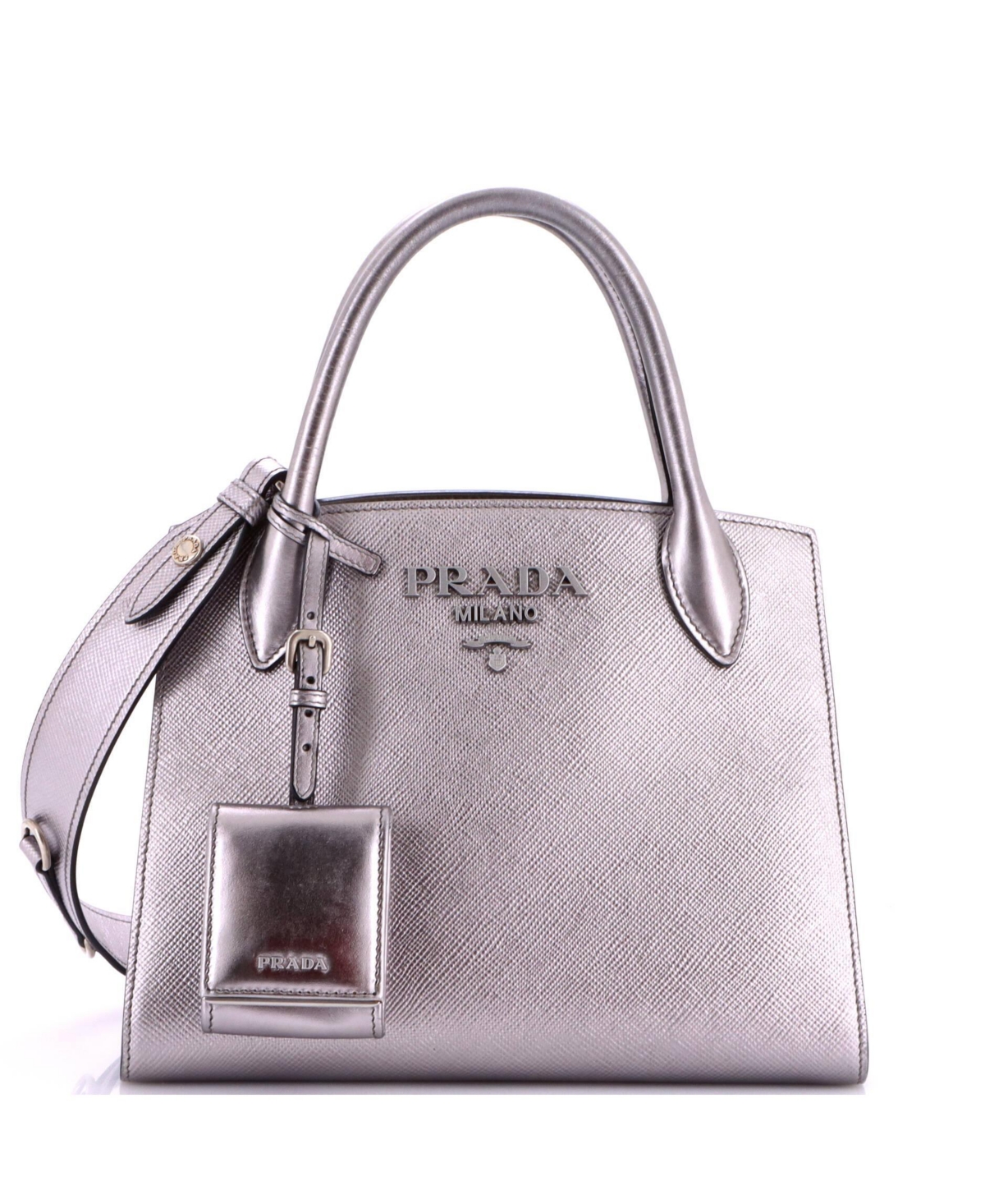 Click here for Pre-Owned Prada Small Monochrome Tote Saffiano wit... prices