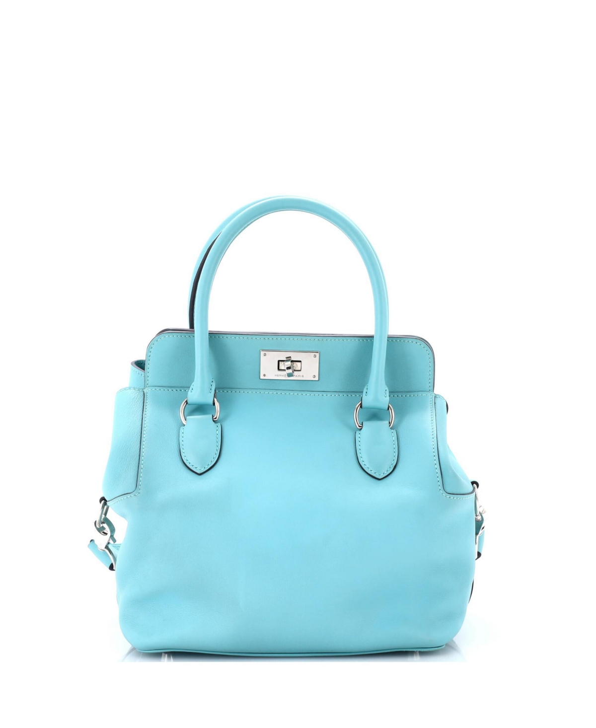 Click here for Pre-Owned Hermes 20 Toolbox Bag Swift - Blue prices