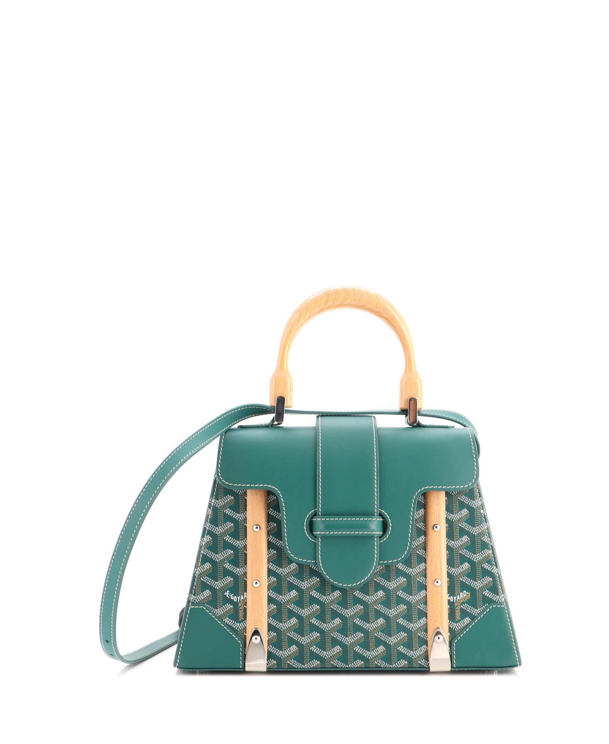 Click here for Pre-Owned Goyard Pm Saigon Top Handle Bag Coated C... prices