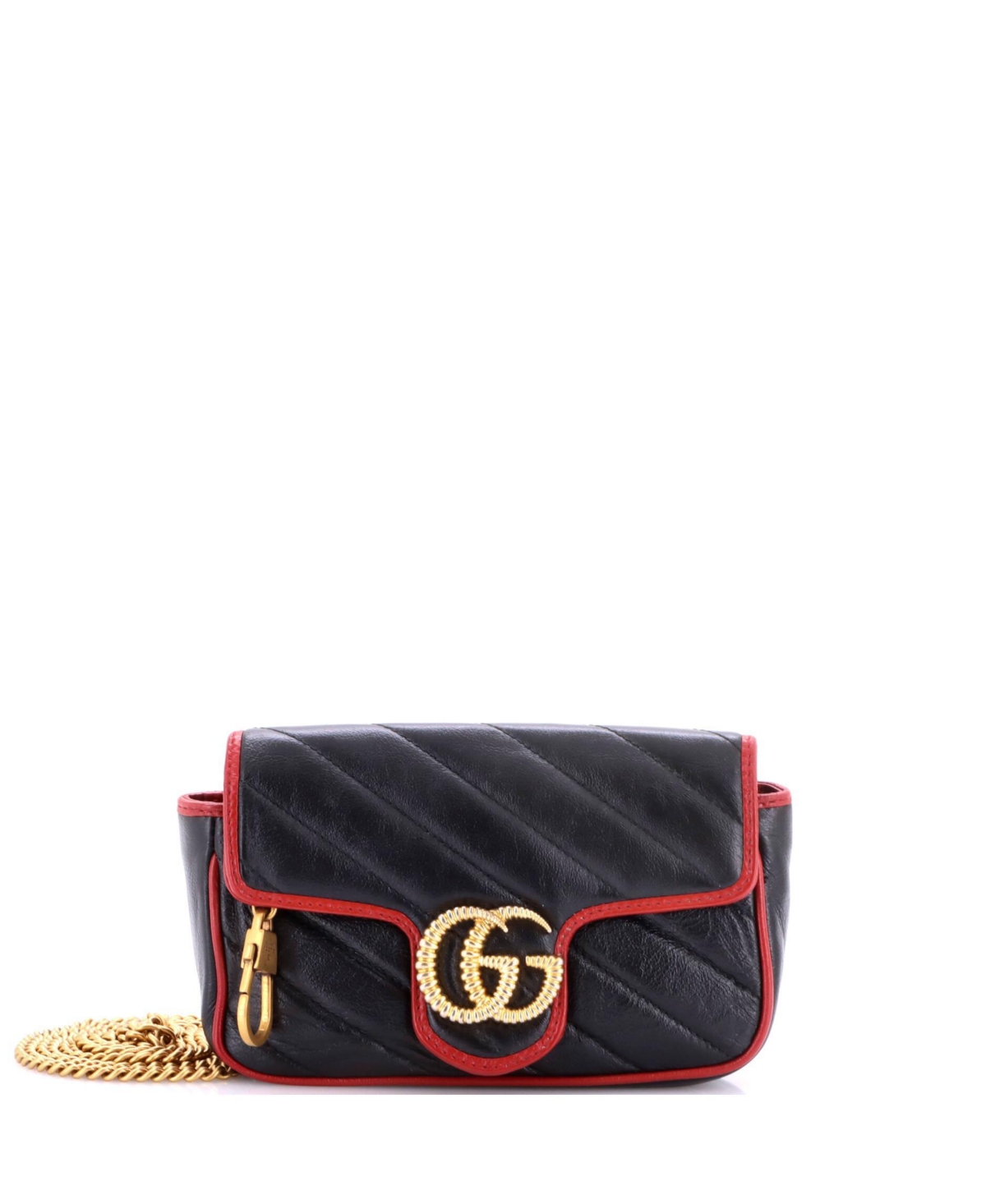 Click here for Pre-Owned Gucci Super Mini Gg Marmont Flap Bag Dia... prices