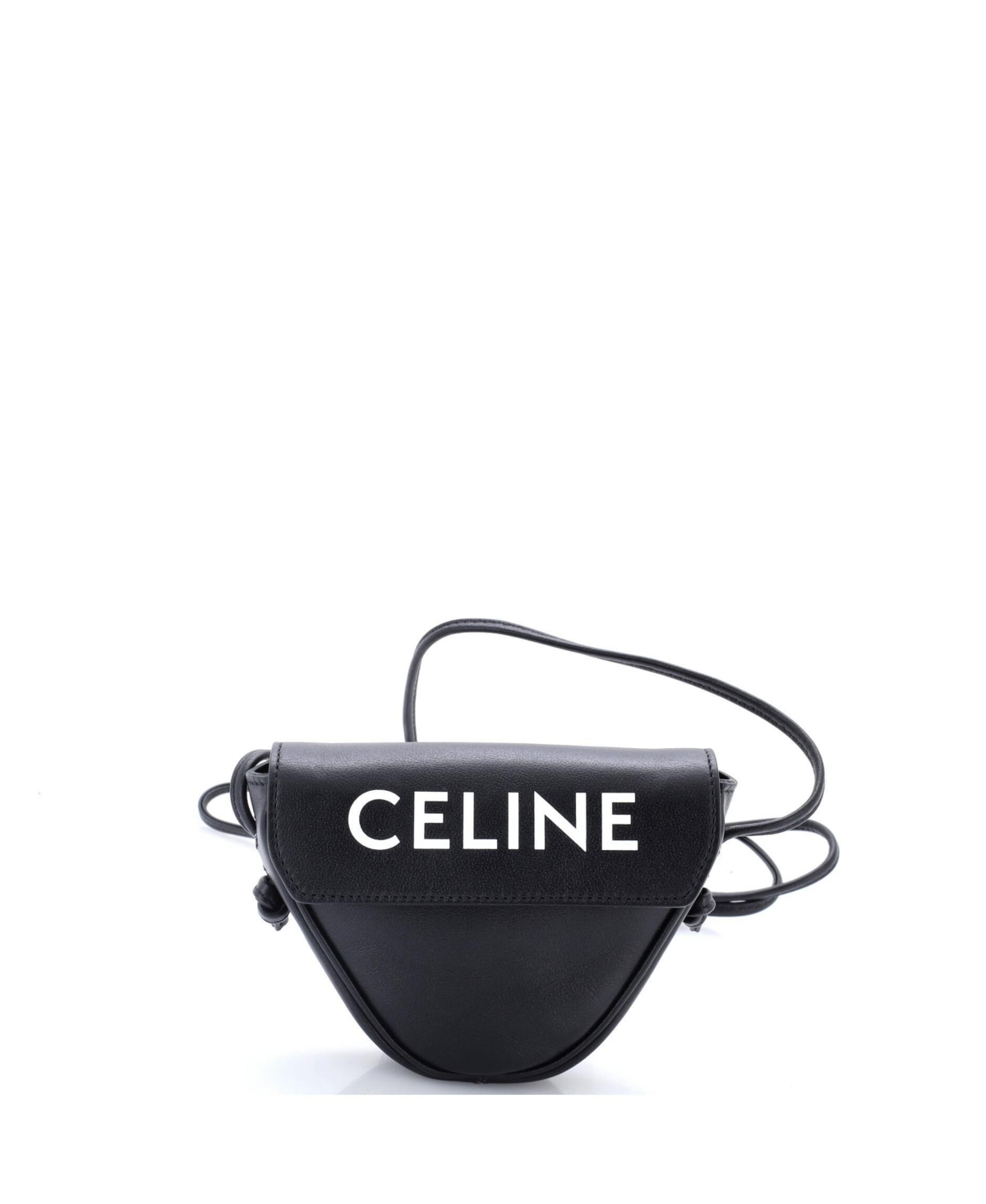 Click here for Pre-Owned Celine Mini Triangle Bag Leather - Black prices