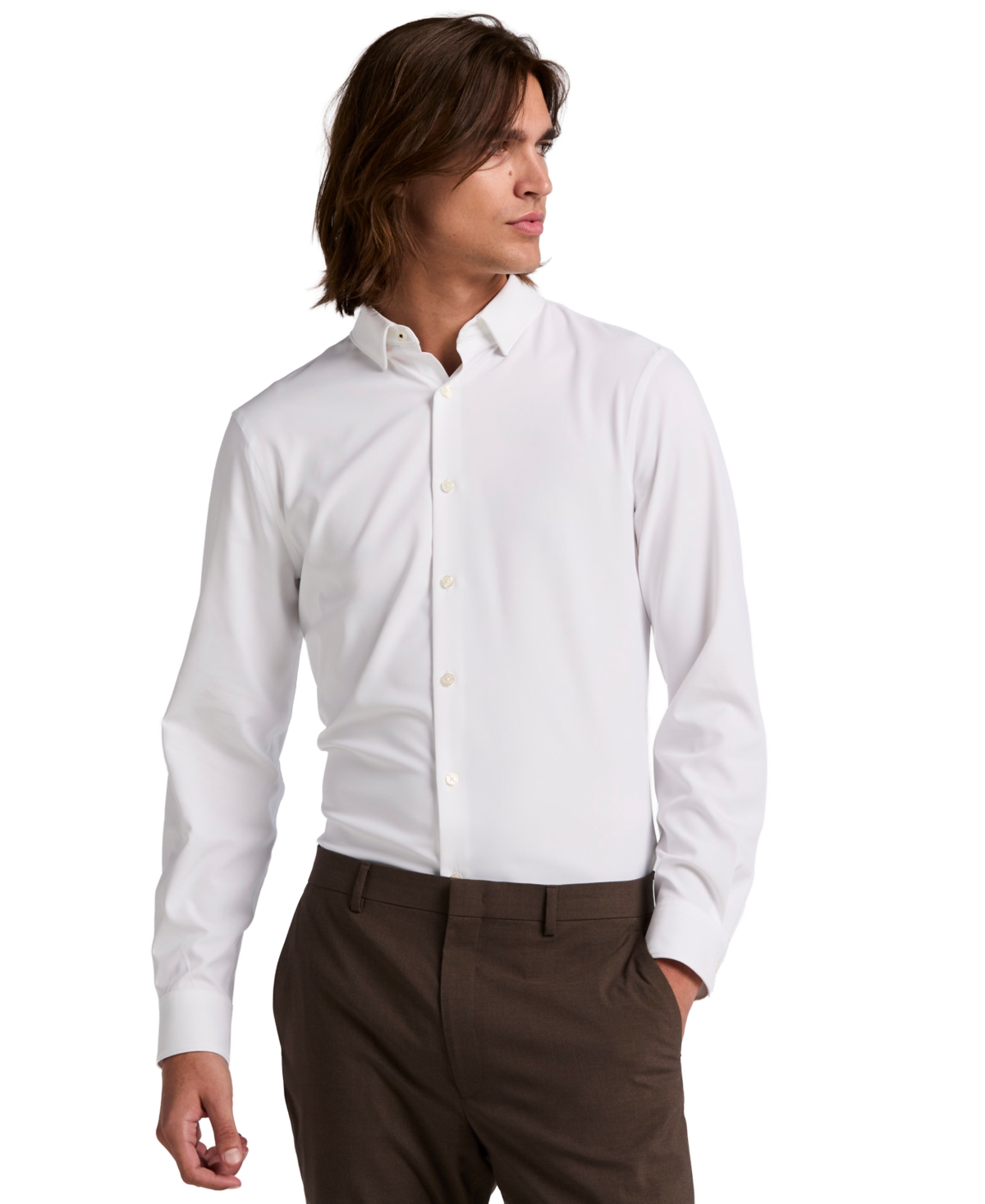 Click here for Perry Ellis Mens Slim-Fit Stretch Solid Button-Dow... prices